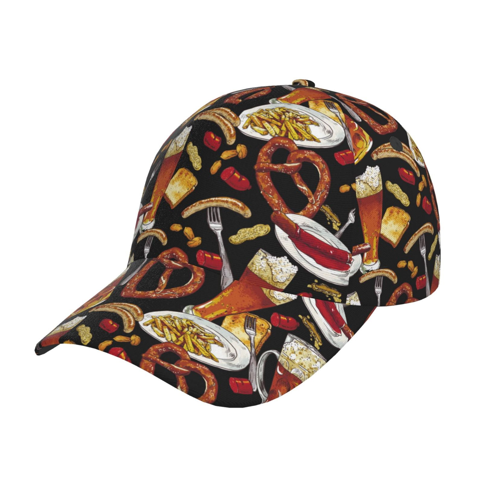 Baseball Cap, Fries Beer Sausage Hats For Men Women Low Profile Classic ...