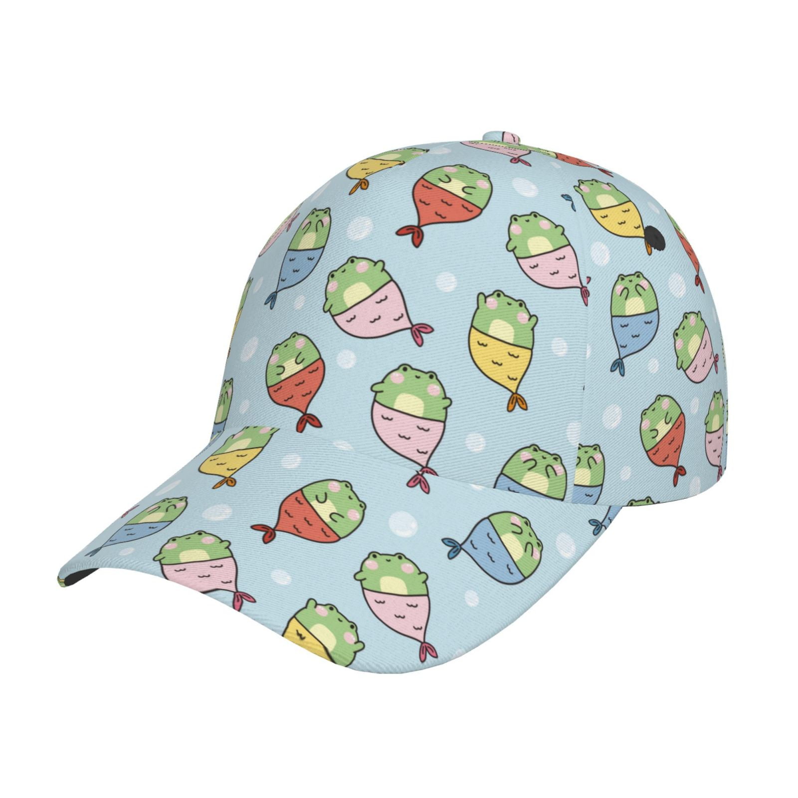 Baseball Cap - Frog In Mermaid Hats for Men Women Low Profile Classic ...
