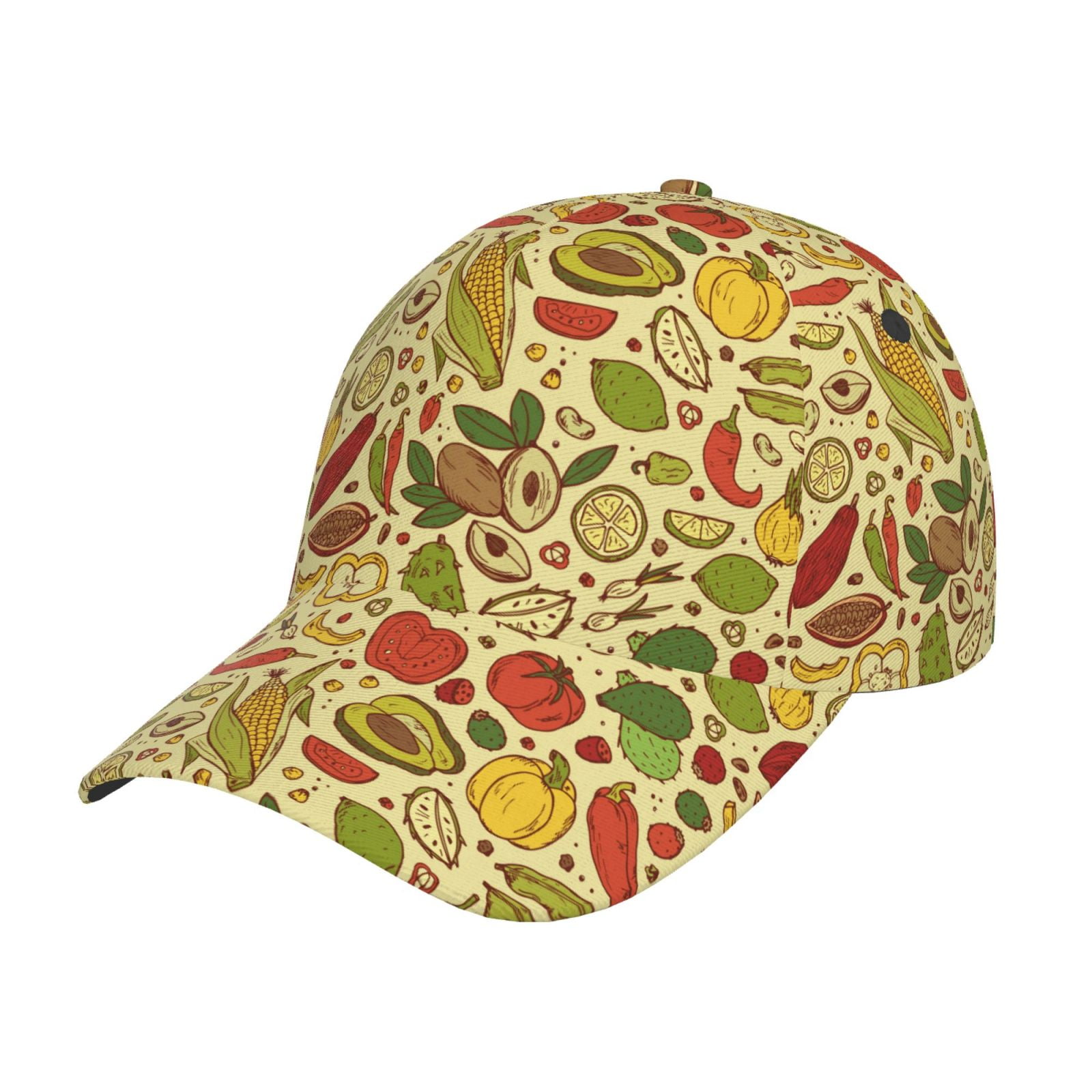 Baseball Cap - Fruits And Vegetables Adjustable Size Hats For Men And ...