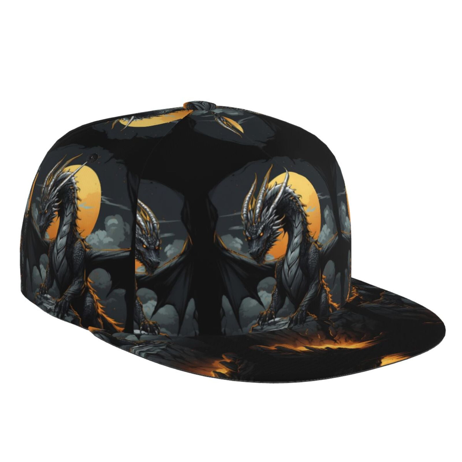 Baseball Cap - Full Moon Black Dragon Hats for Men/Women Low Profile ...