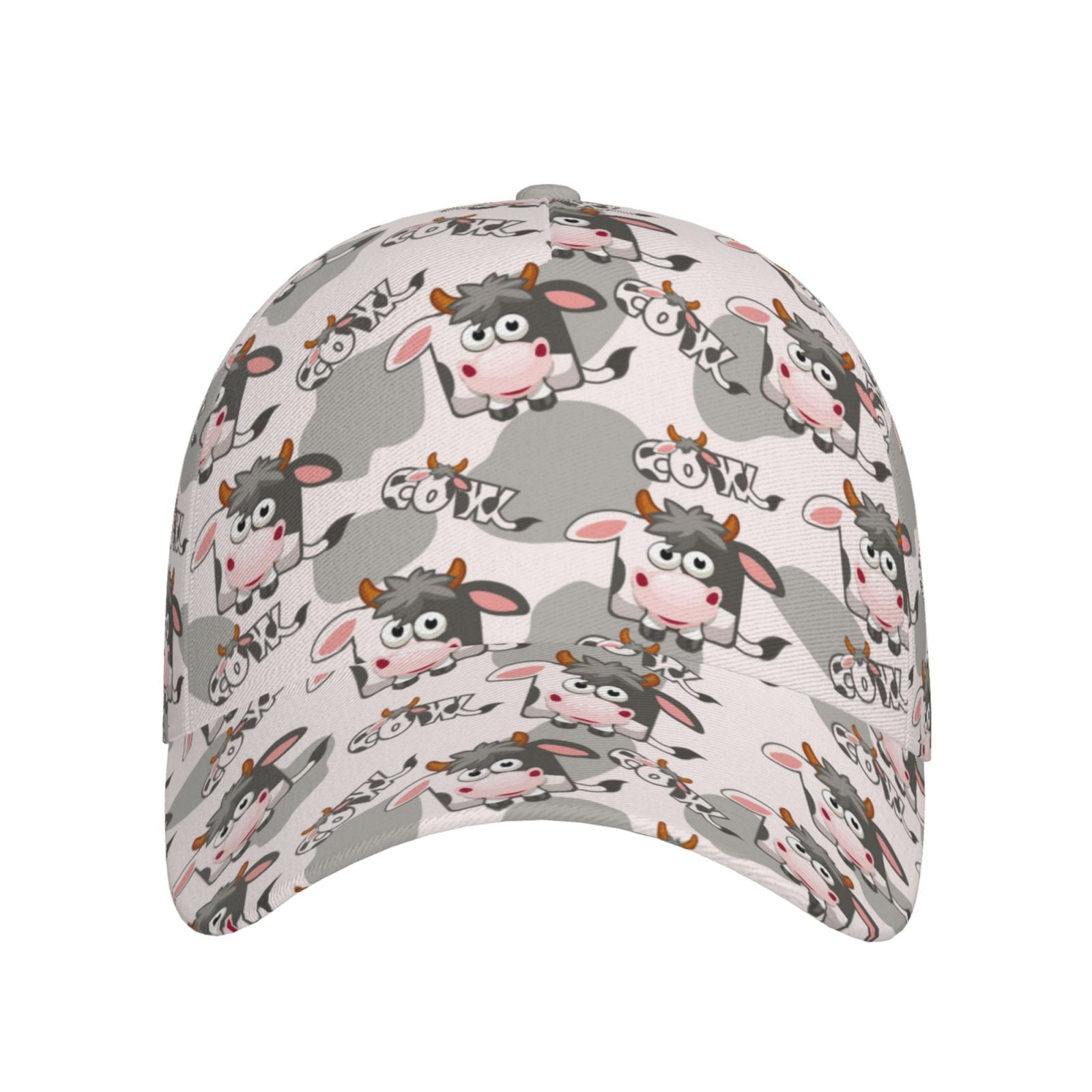 Baseball Cap, Funny Cute Cartoon Milk Cow_A Trucker Hats Women Dad Hat ...