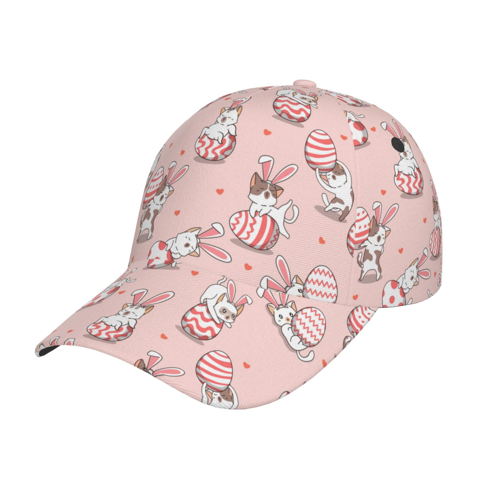 Baseball Cap, Funny Cute Rabbit Egg Pink Sun Hats For Men Women ...