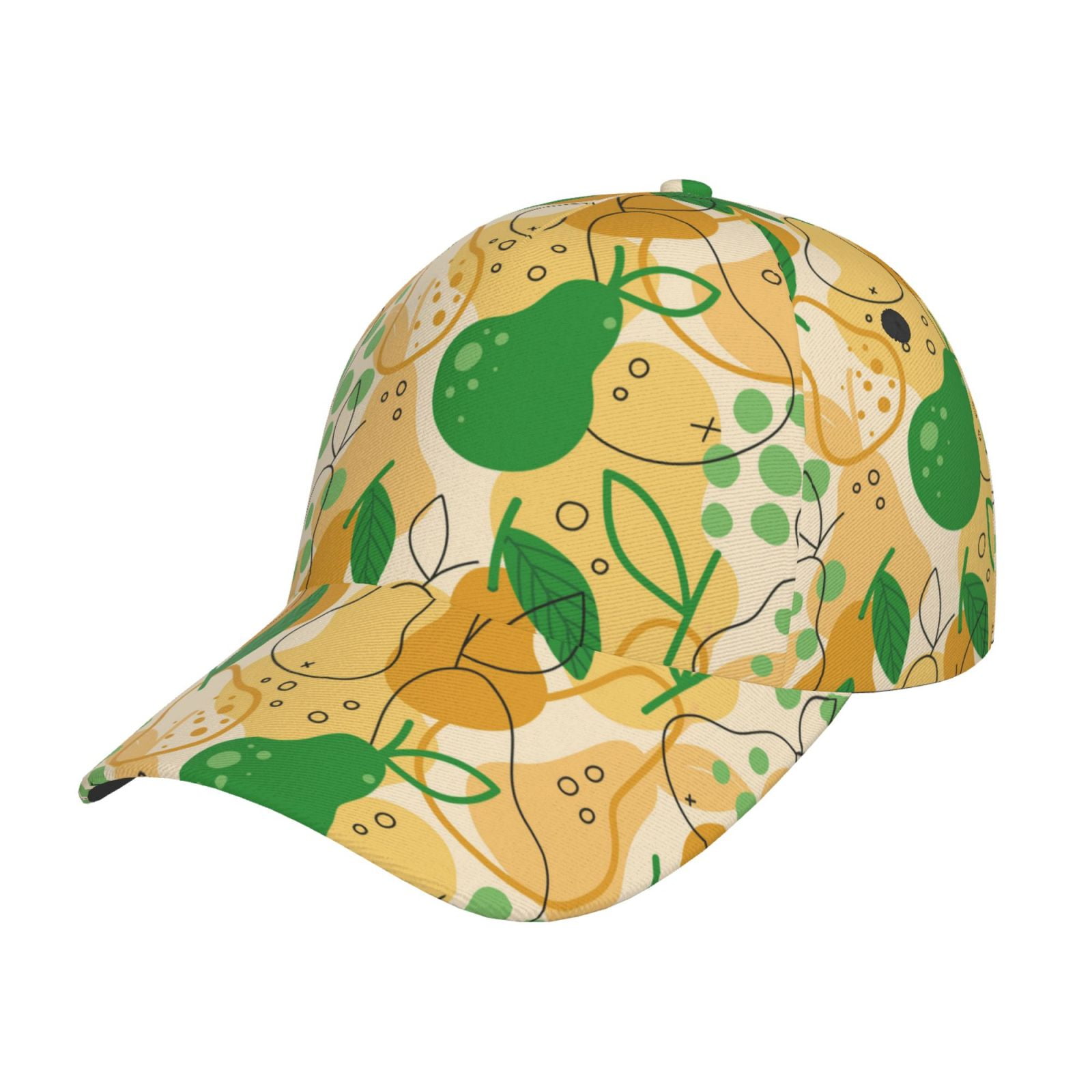 Baseball Cap, Funny Green Golden Yellow Pear Hats For Men Women Low ...