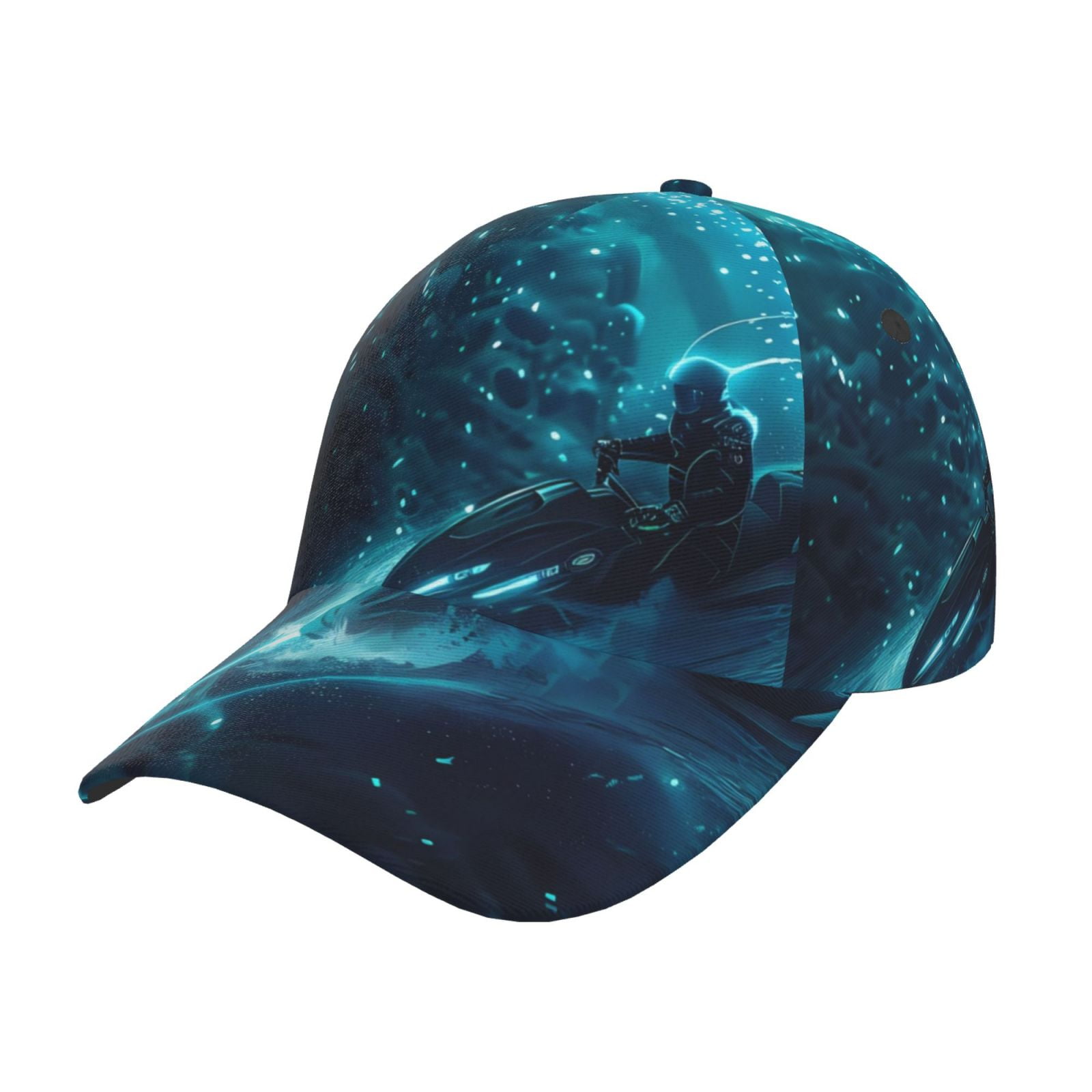 Baseball Cap, Futuristic Jet Ski Adventure Sun Hats for Men Women ...