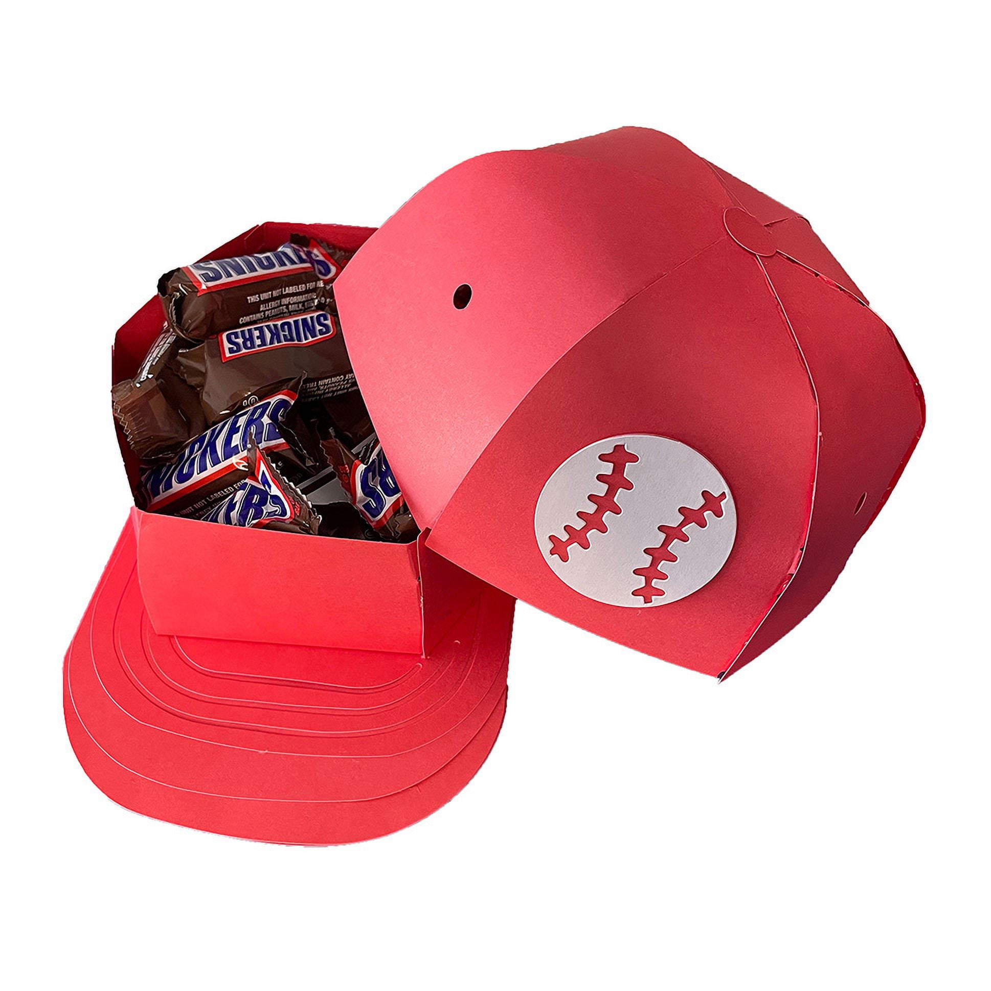 Baseball Cap Gift Box Paper Cardstock Pieces (2 Sets) - Red Baseball ...