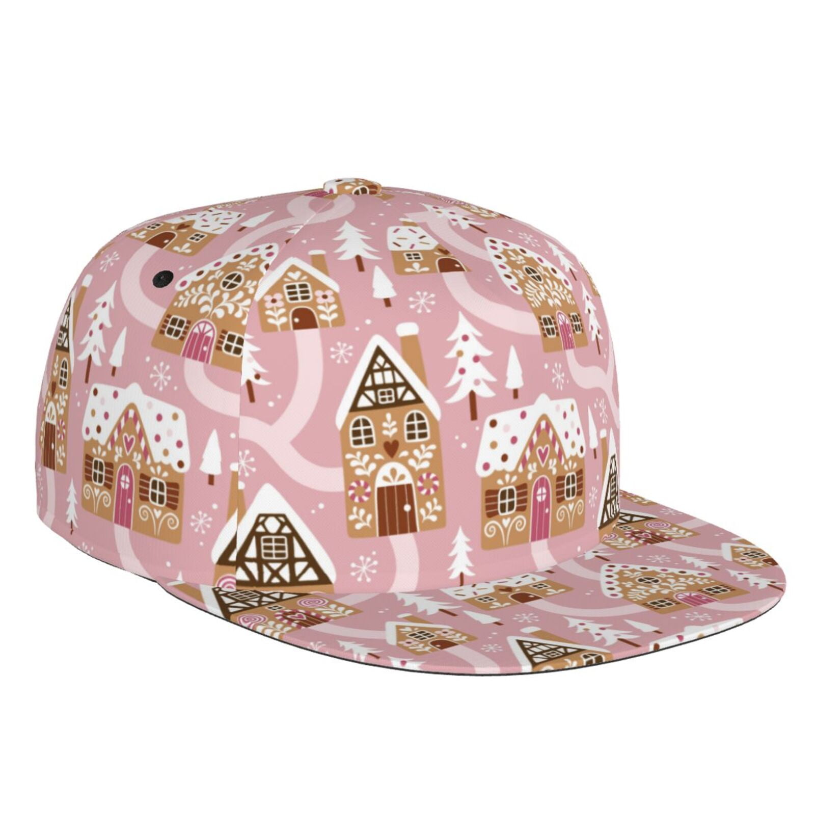 Baseball Cap - Gingerbread Houses Pink Wonderland Hats for Men/Women ...