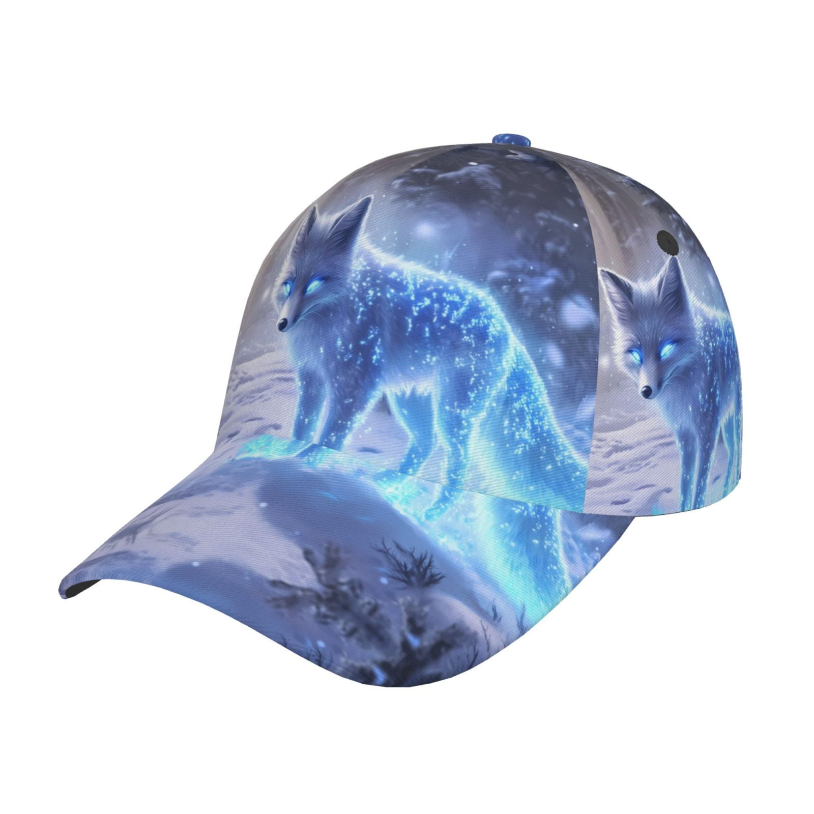 Baseball Cap - Glowing Winter Arctic Fox Hats for Men Women Low Profile ...