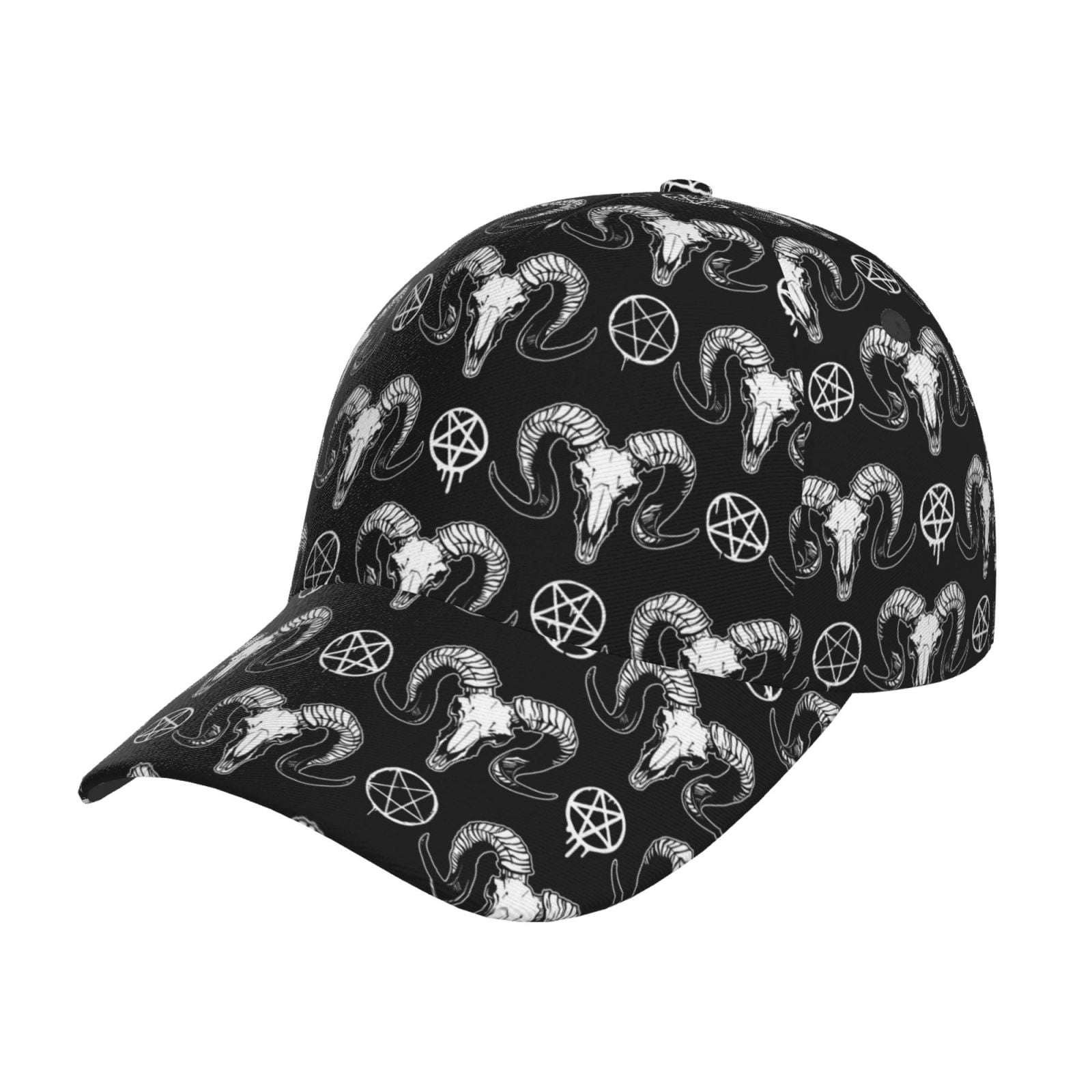 Baseball Cap, Gothic Cool Goat Skull Hats For Men Women Low Profile ...