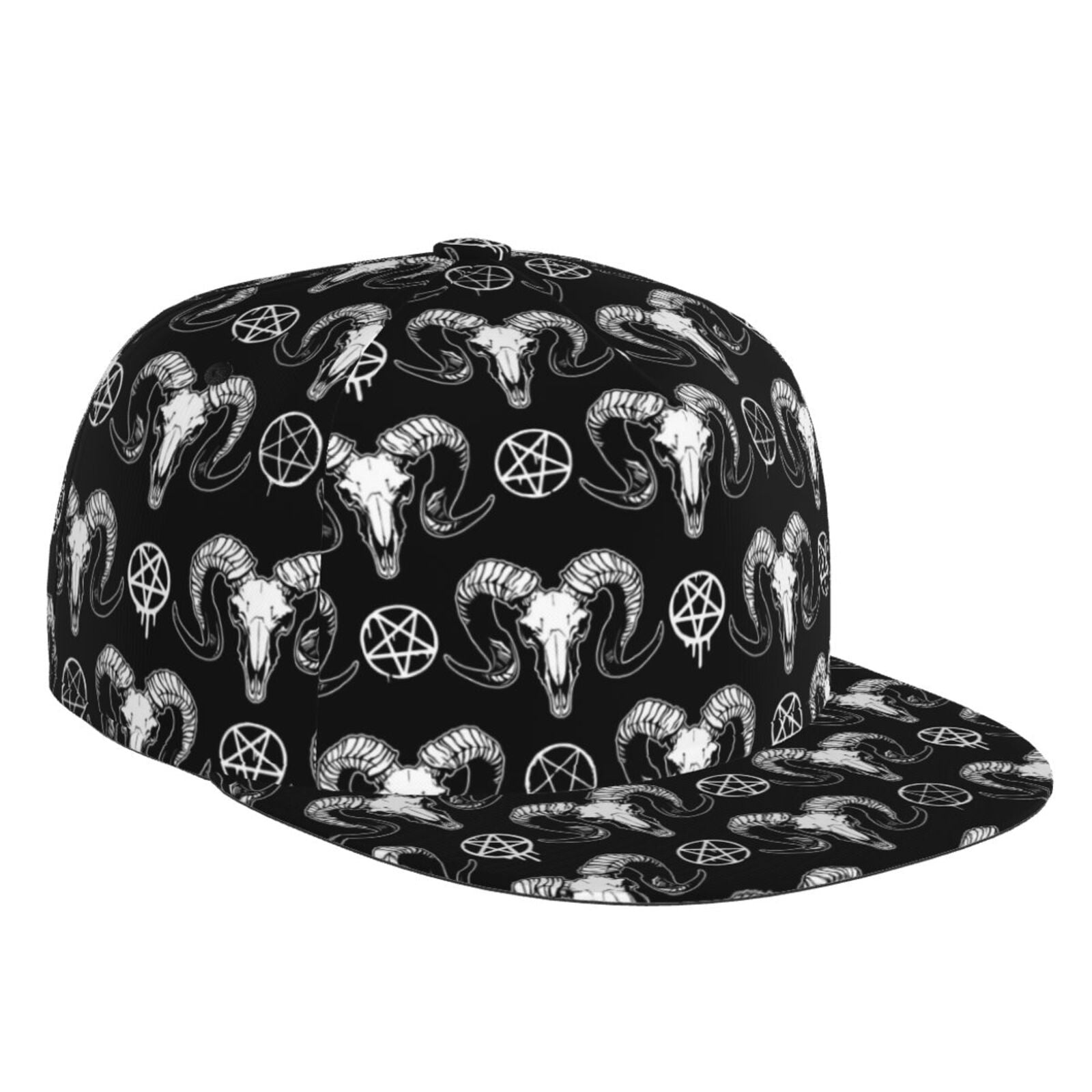 Baseball Cap - Gothic Cool Goat Skull Hats for Men/Women Low Profile ...