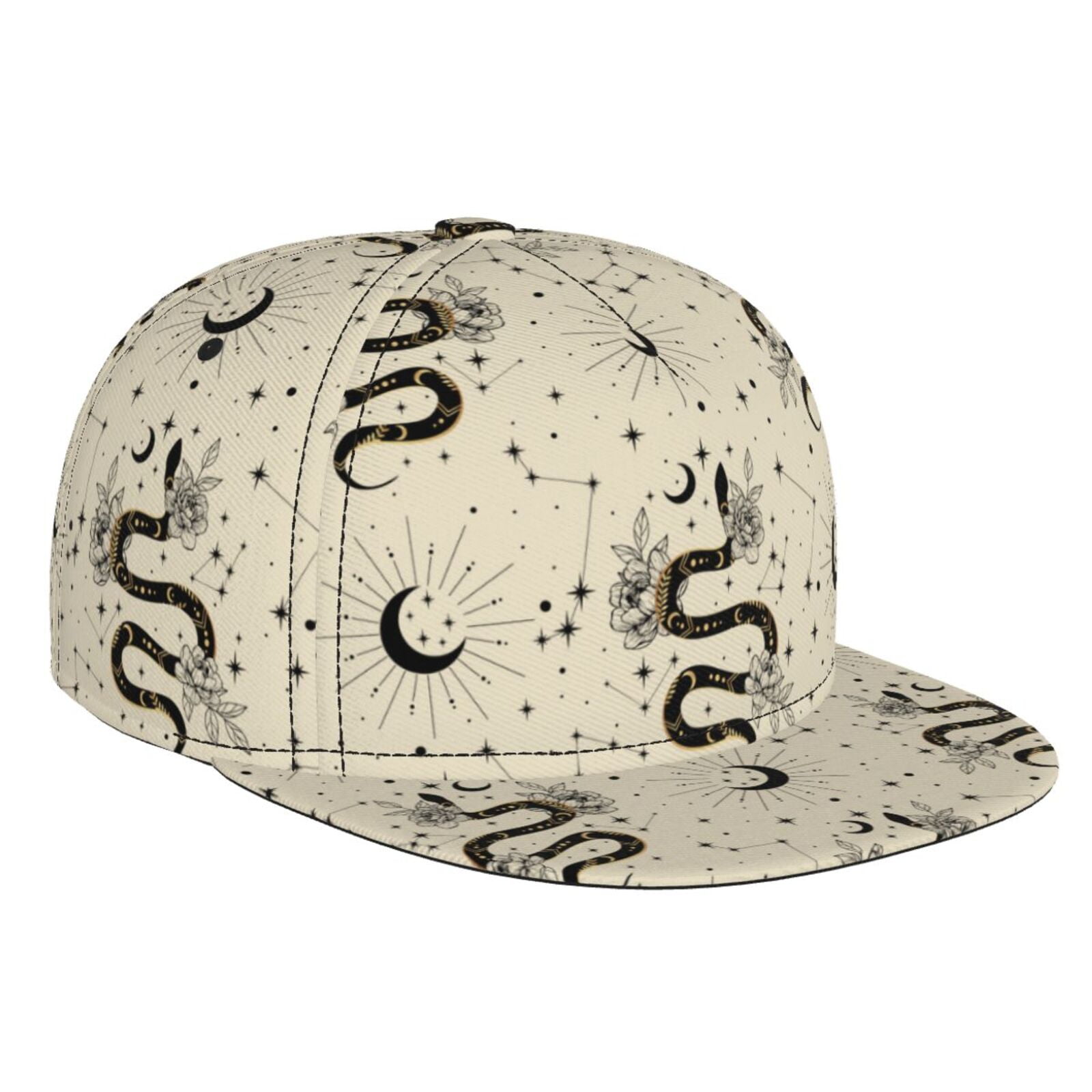 Baseball Cap - Gothic Funny Black Snake Moon Hats for Men/Women Low ...