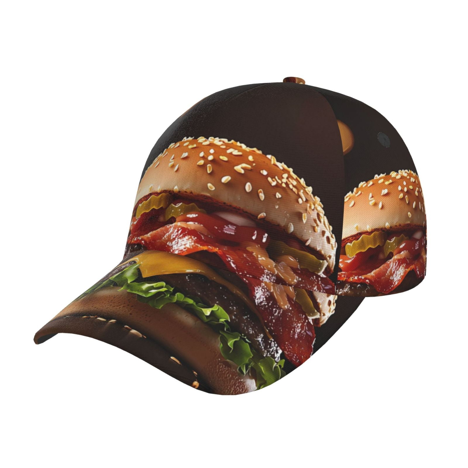 Baseball Cap, Gourmet Bacon Cheeseburger Trucker Hats Women Dad Hat for ...
