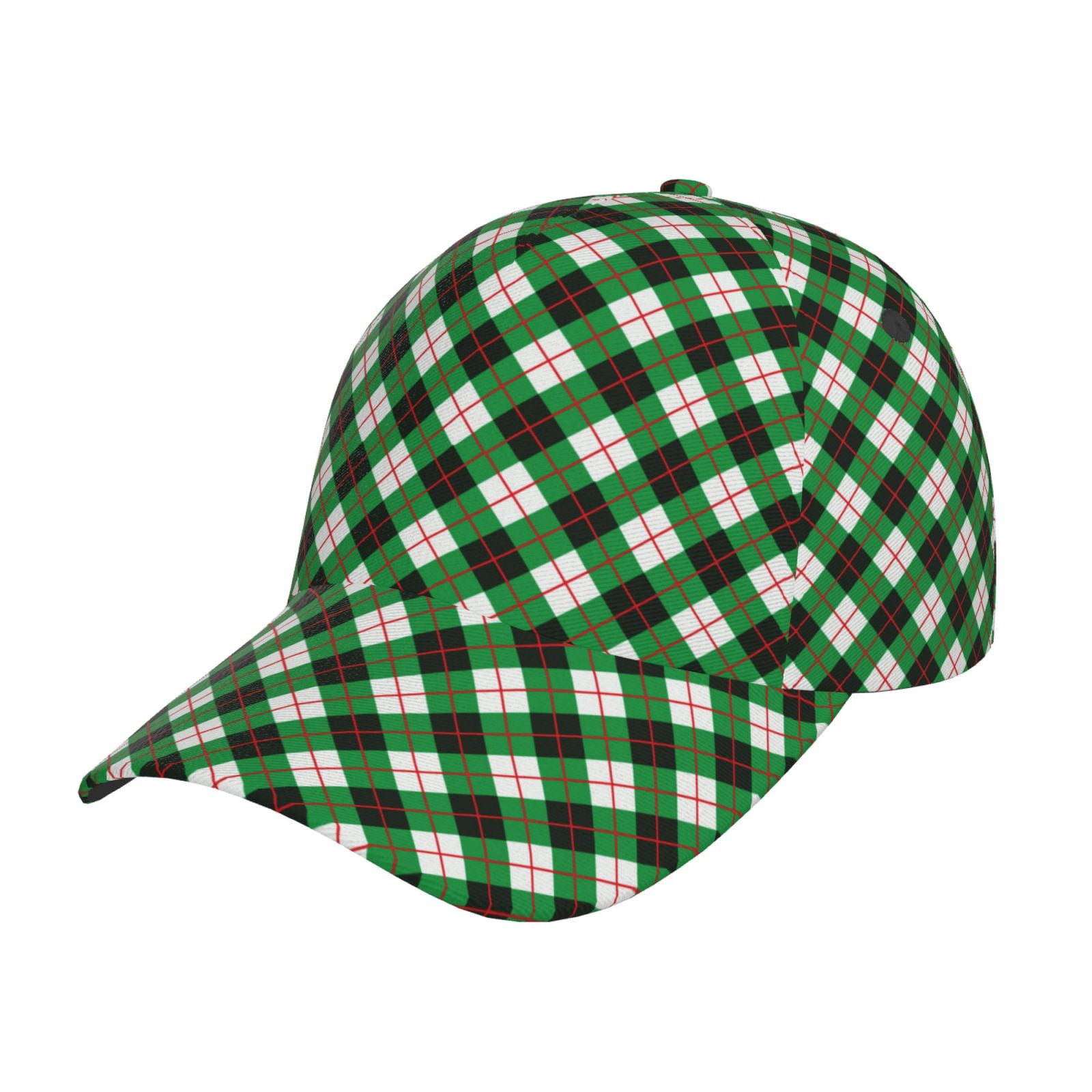Baseball Cap - Green Argyle Plaid Hats for Men Women Low Profile ...