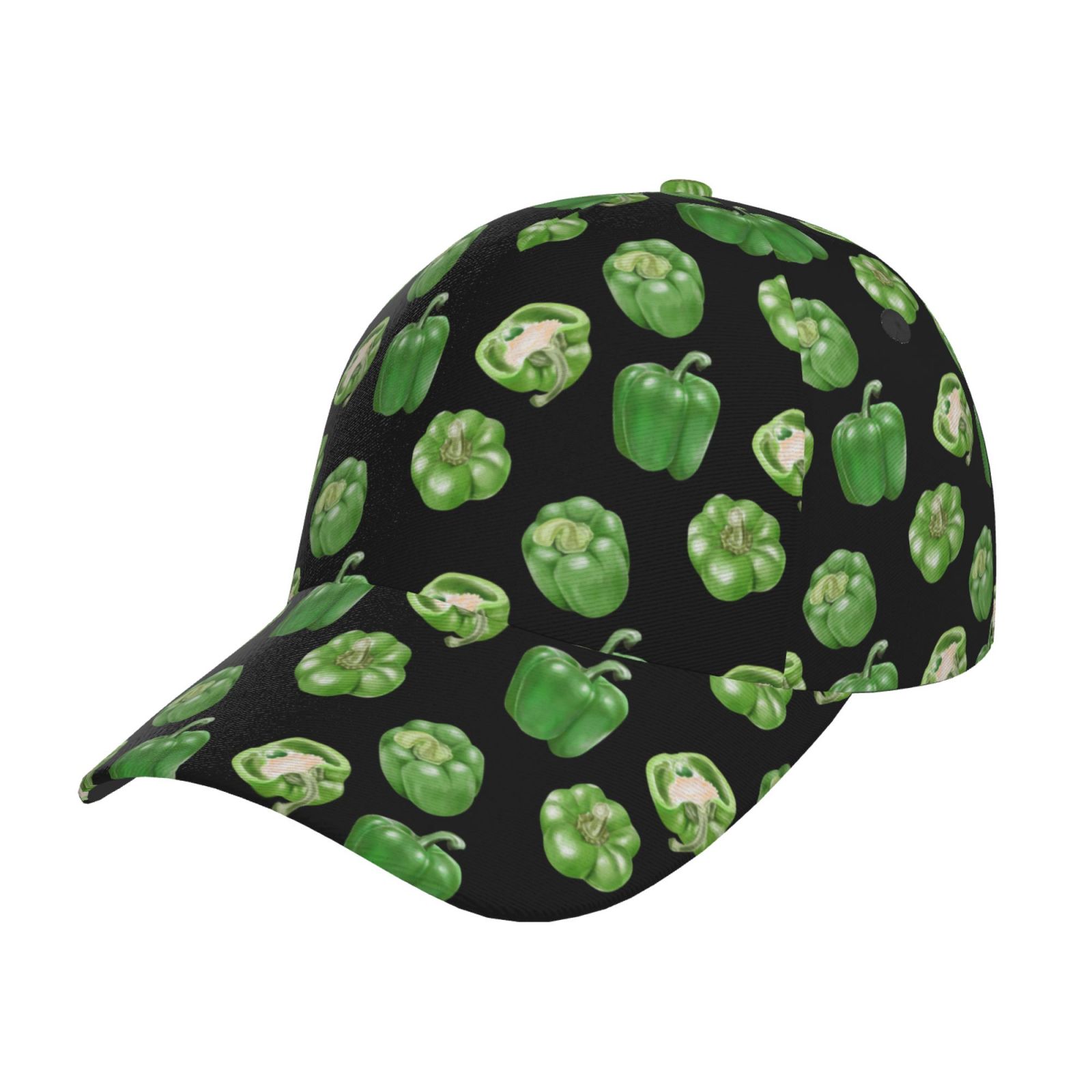 Baseball Cap - Green Bell Pepper Print Adjustable Size Hats For Men And ...