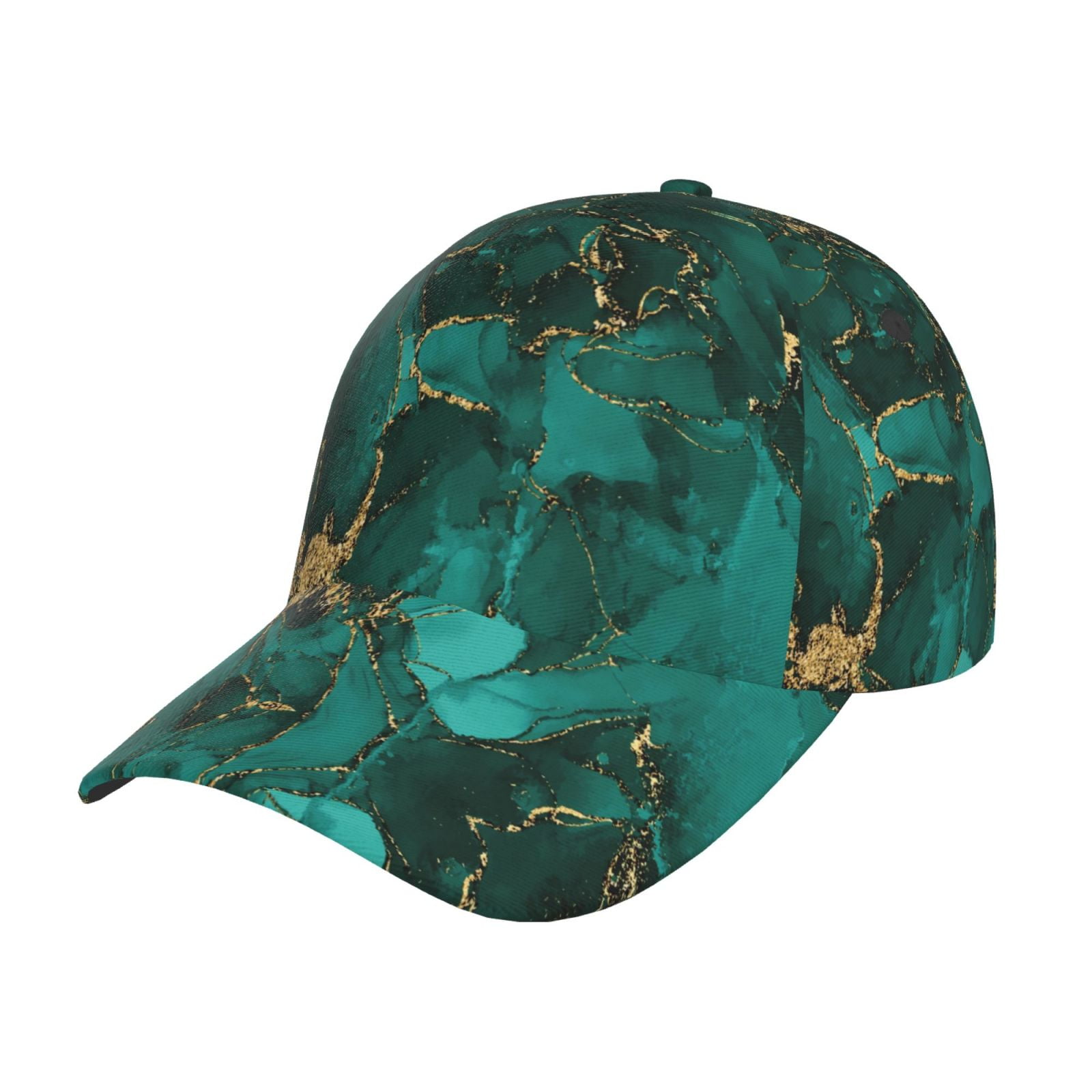Baseball Cap, Green Gold Glitter Trucker Hats Women Dad Hat for ...