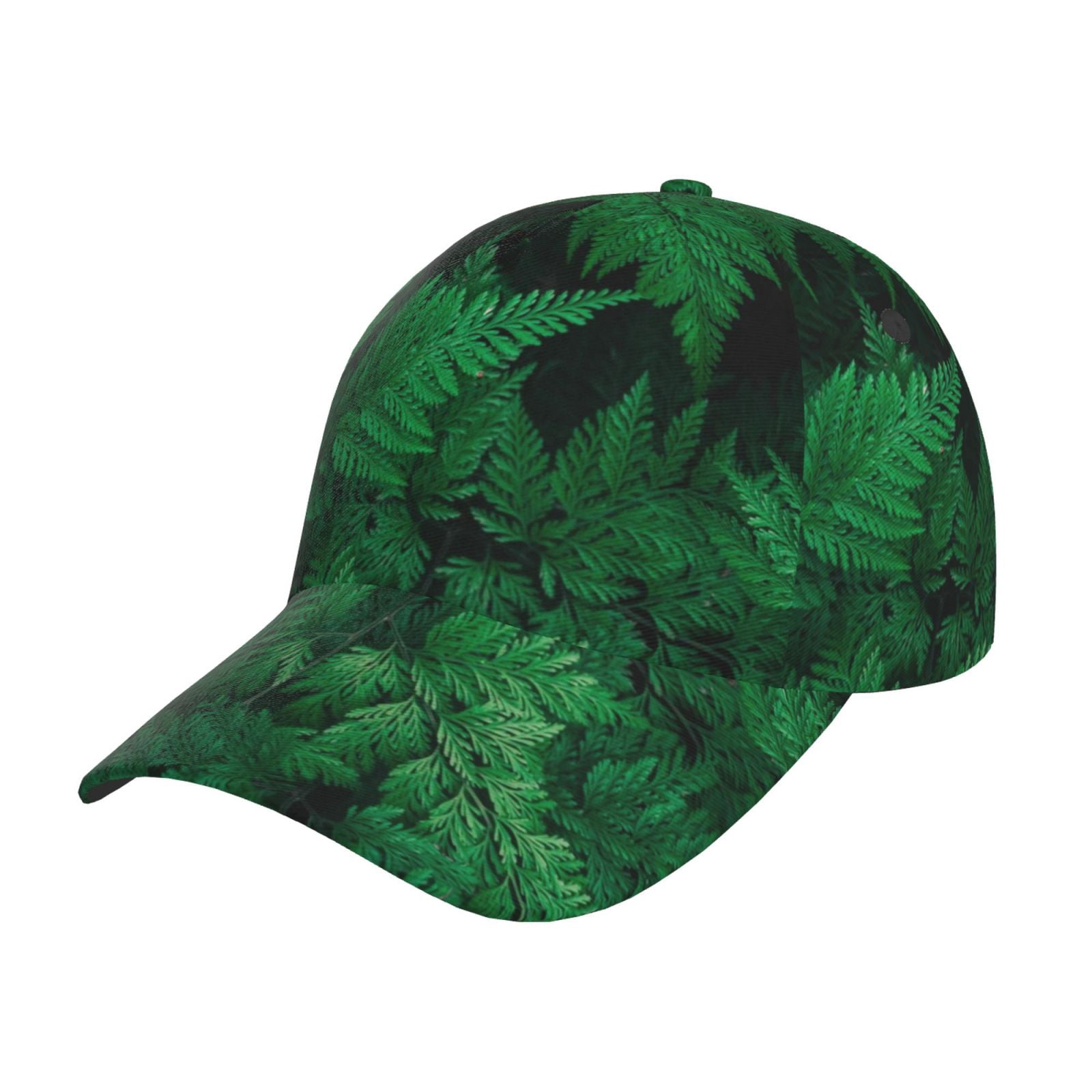 Baseball Cap - Green Leave Fern Adjustable Size Hats for Men and Women ...