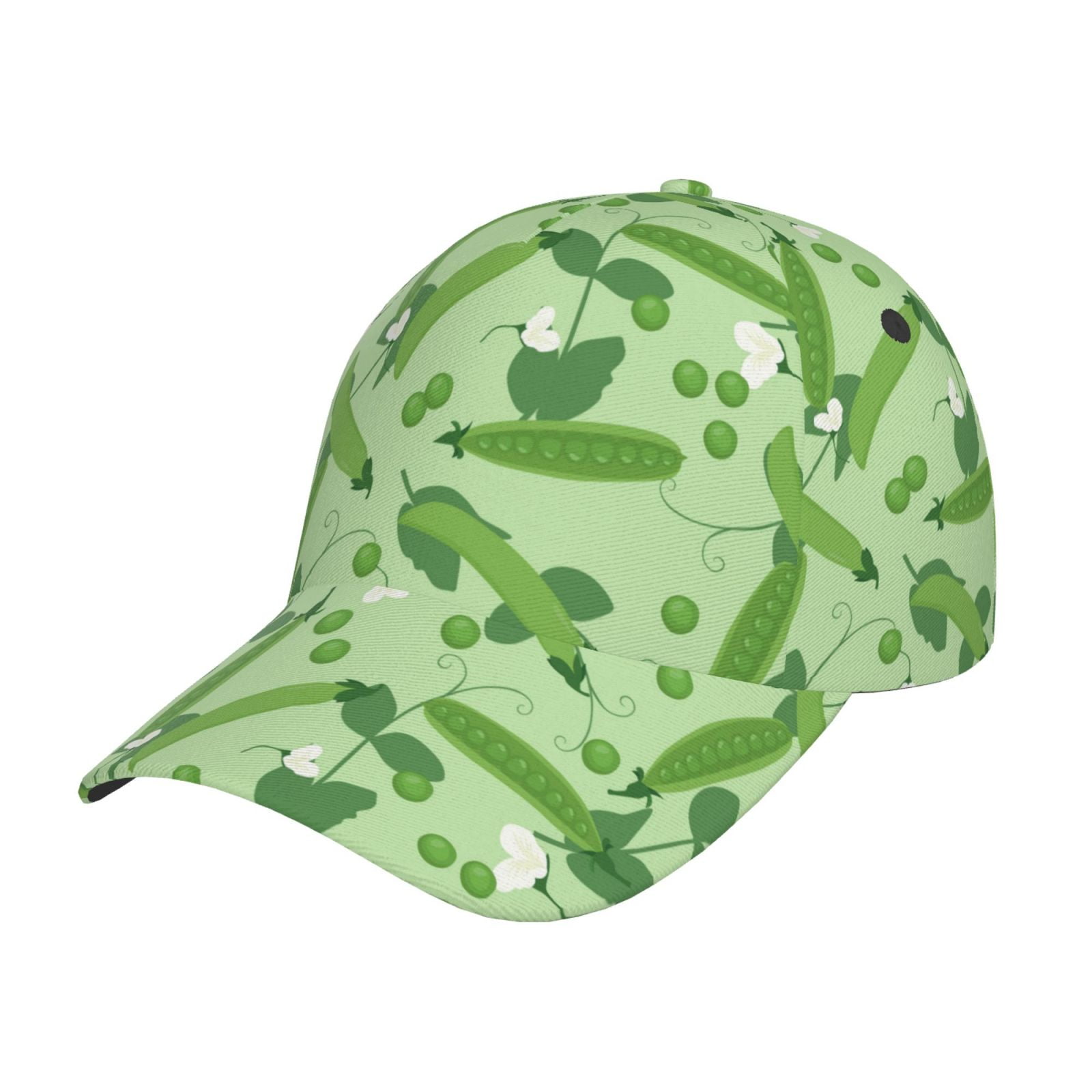 Baseball Cap - Green Peas Leaf Adjustable Size Hats For Men And Women ...