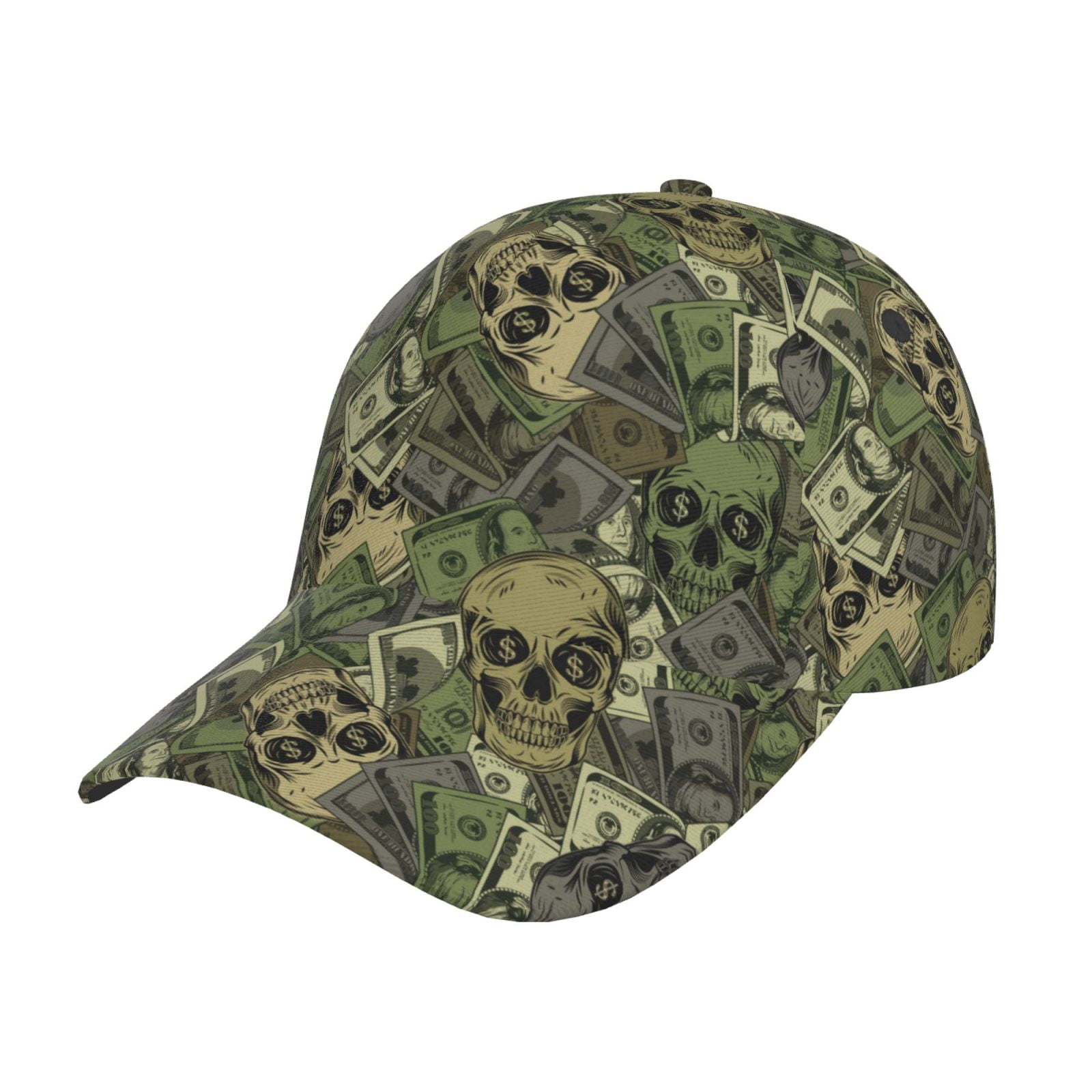 Baseball Cap, Green Skulls Hats For Men Women Low Profile Classic ...