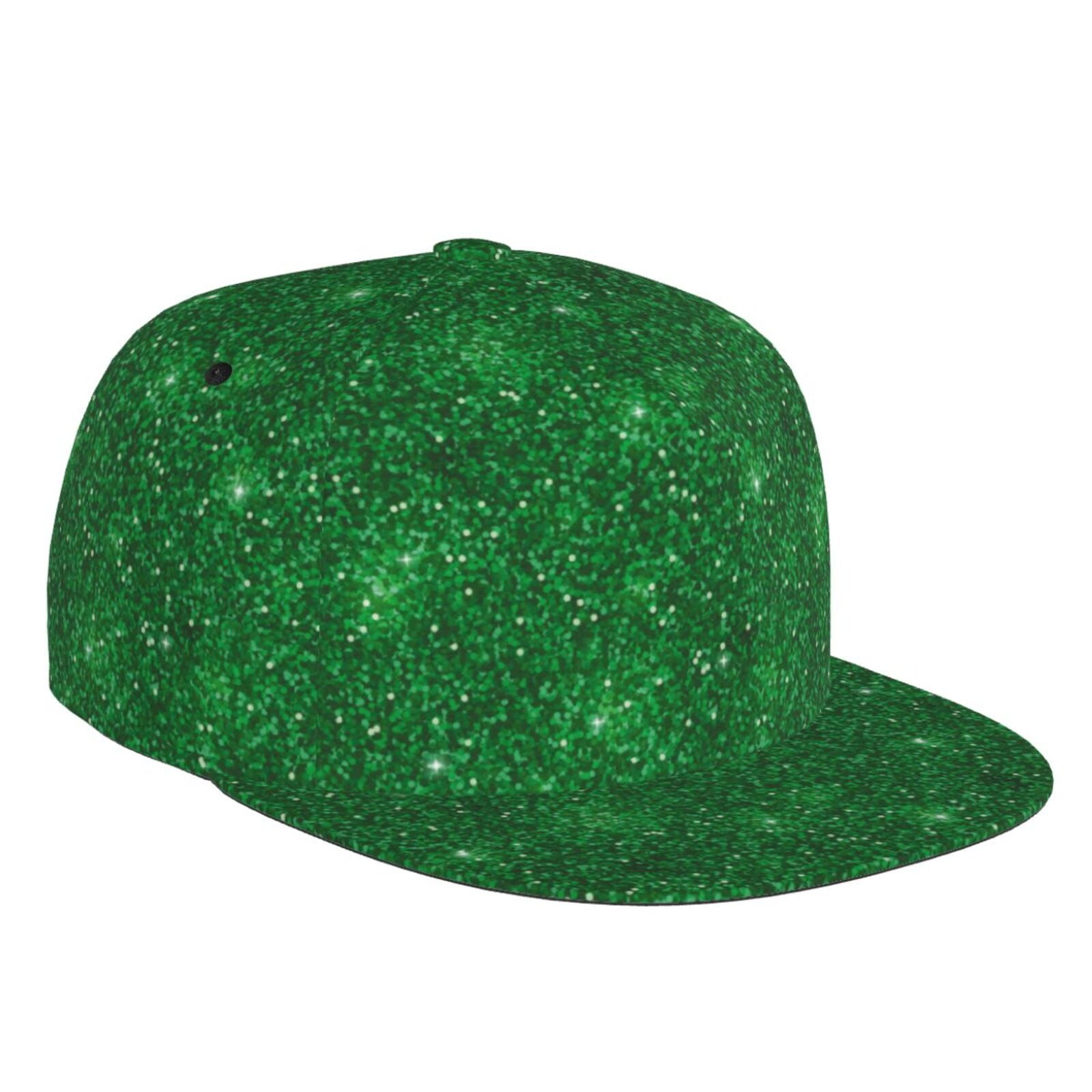 Baseball Cap Green lightning Glitter C Flat Brim Hats for Men and Women ...