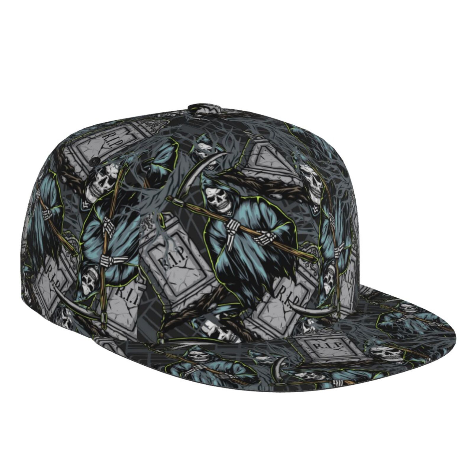 Baseball Cap - Grim Reaper Tombstones Pattern Hats for Men/Women Low ...
