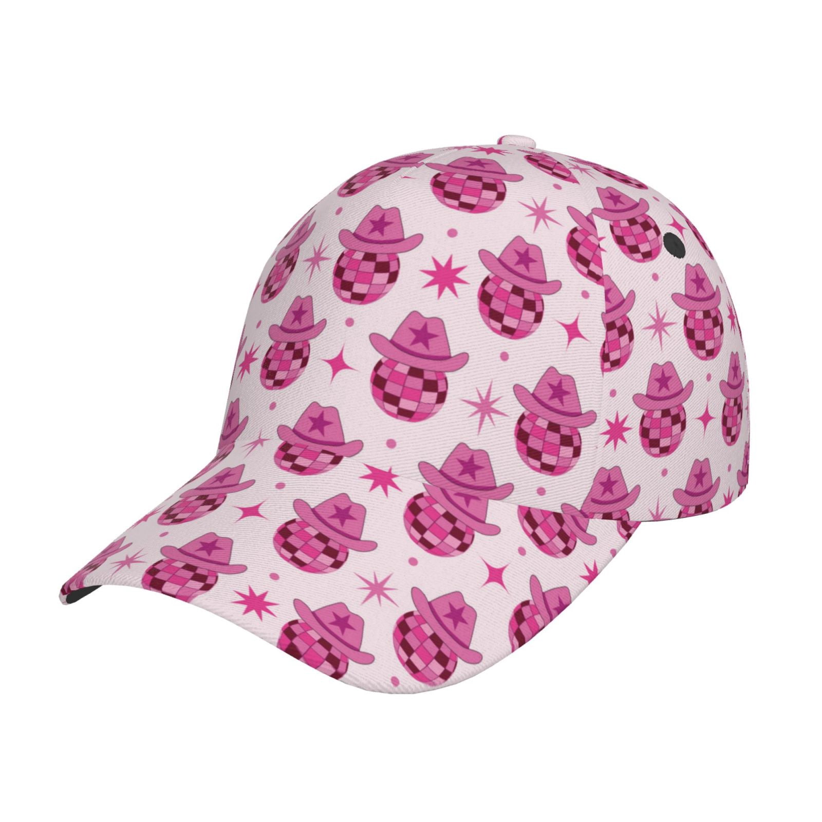Baseball Cap, Groovy Pink Disco Balls Sun Hats for Men Women ...