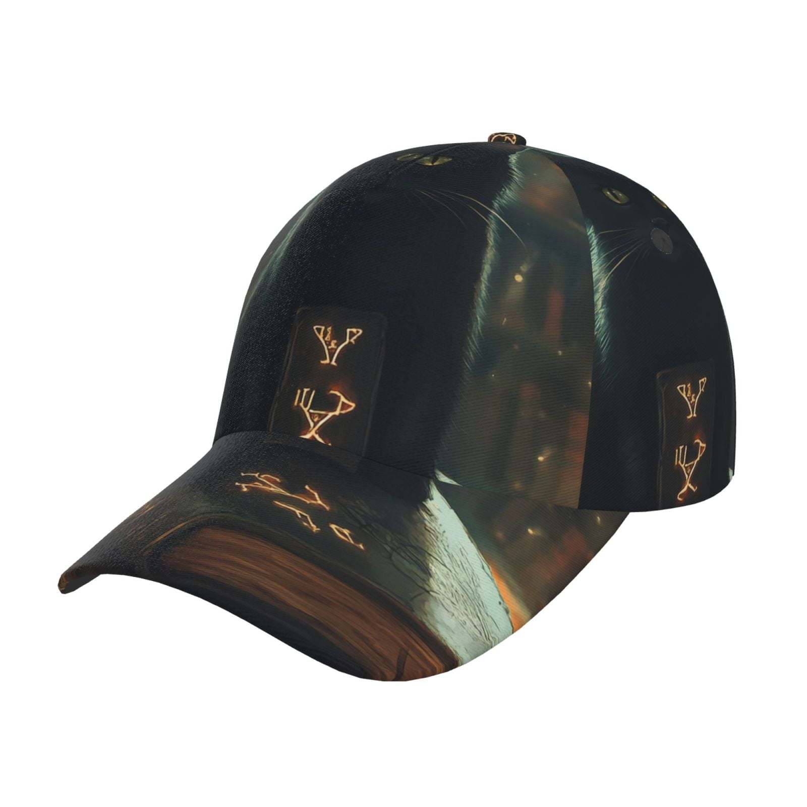 Baseball Cap - Halloween Black Cat Mysterious Notebook Hats for Men ...