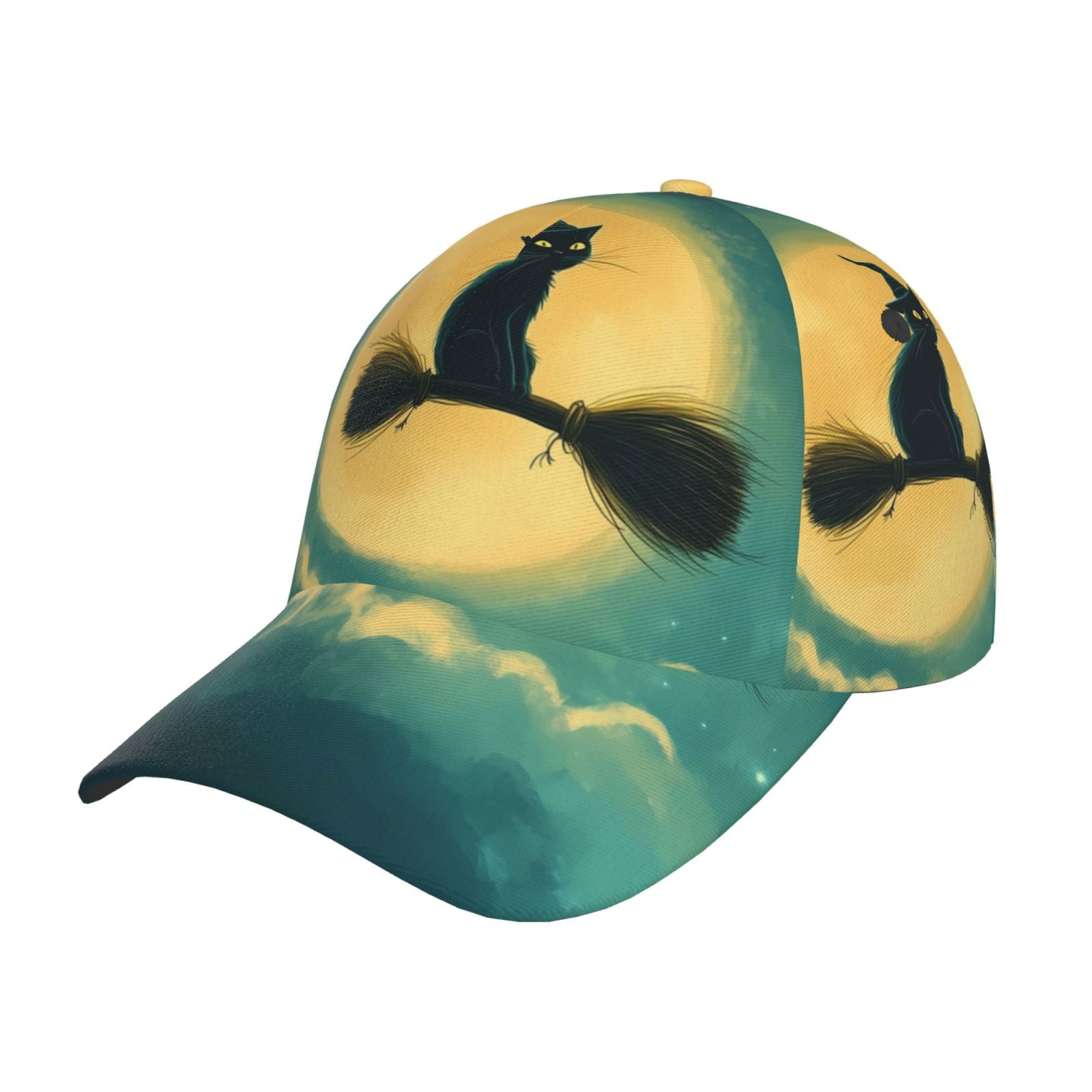 Baseball Cap - Halloween Black Cat Witch Hats for Men Women Low Profile ...