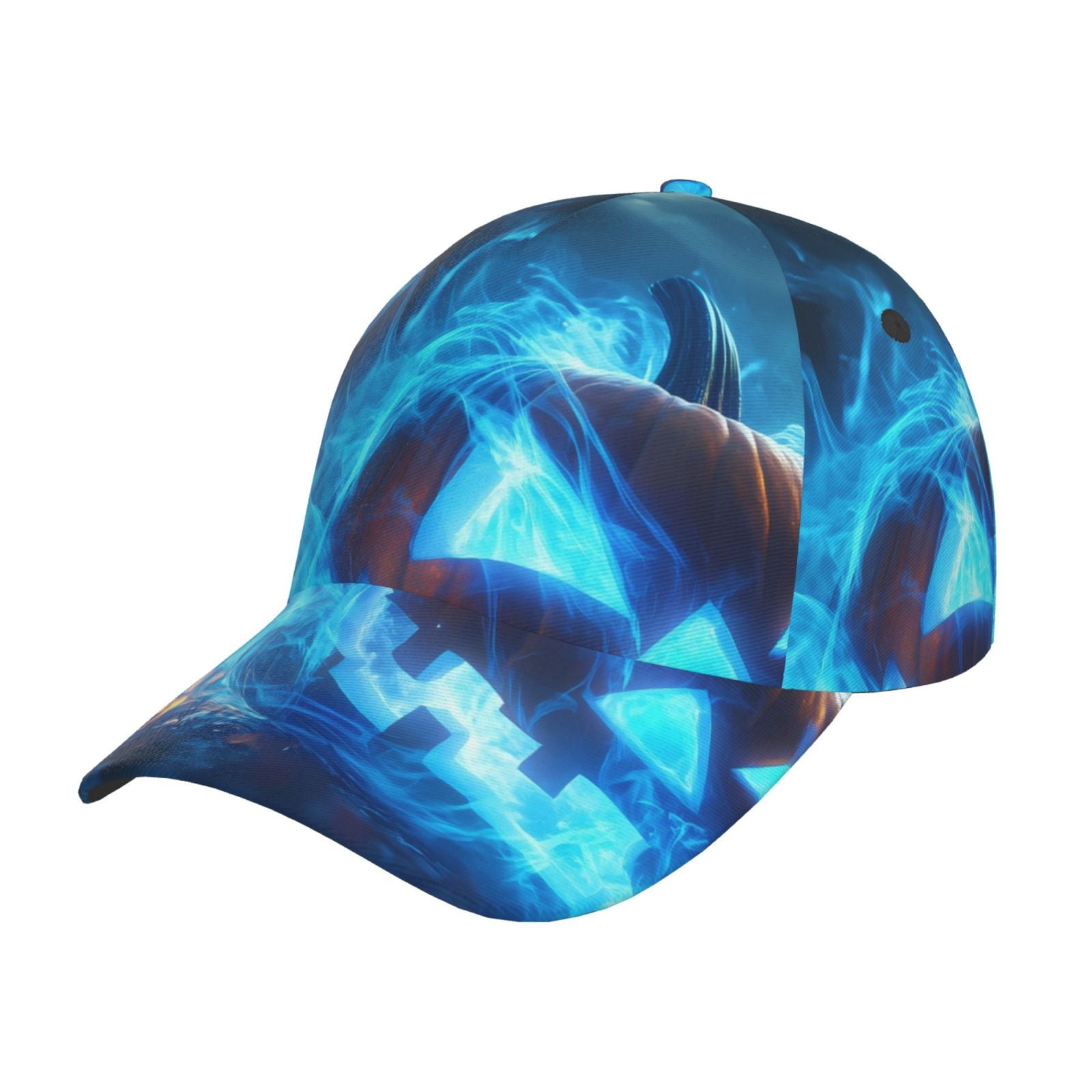 Baseball Cap, Halloween Blue Flame Pumpkin Ghost Trucker Hats Women Dad ...