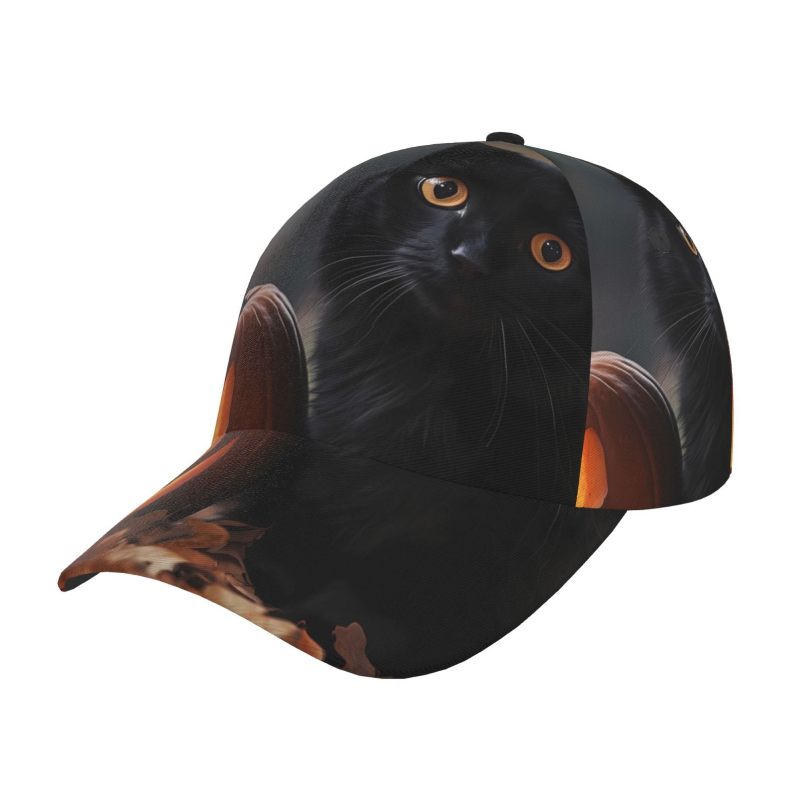 Baseball Cap - Halloween Cute Pumpkin Black Cat Hats for Men Women Low ...