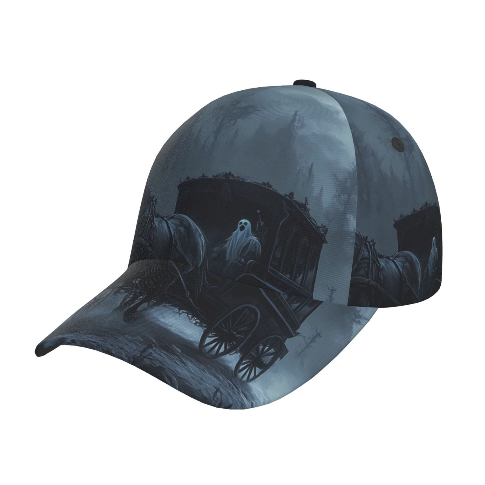 Baseball Cap - Halloween Forest Skeleton Carriage Hats for Men Women ...