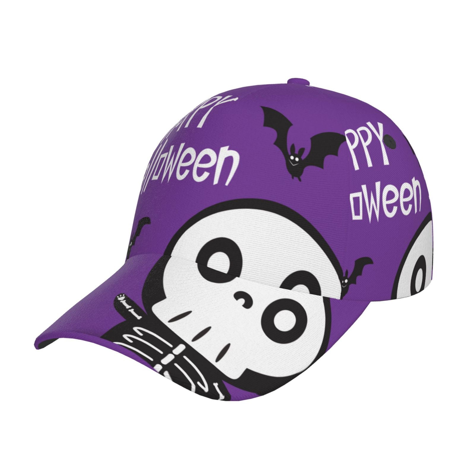 Baseball Cap, Halloween Funny Skeleton Purple Trucker Hats Women Dad ...
