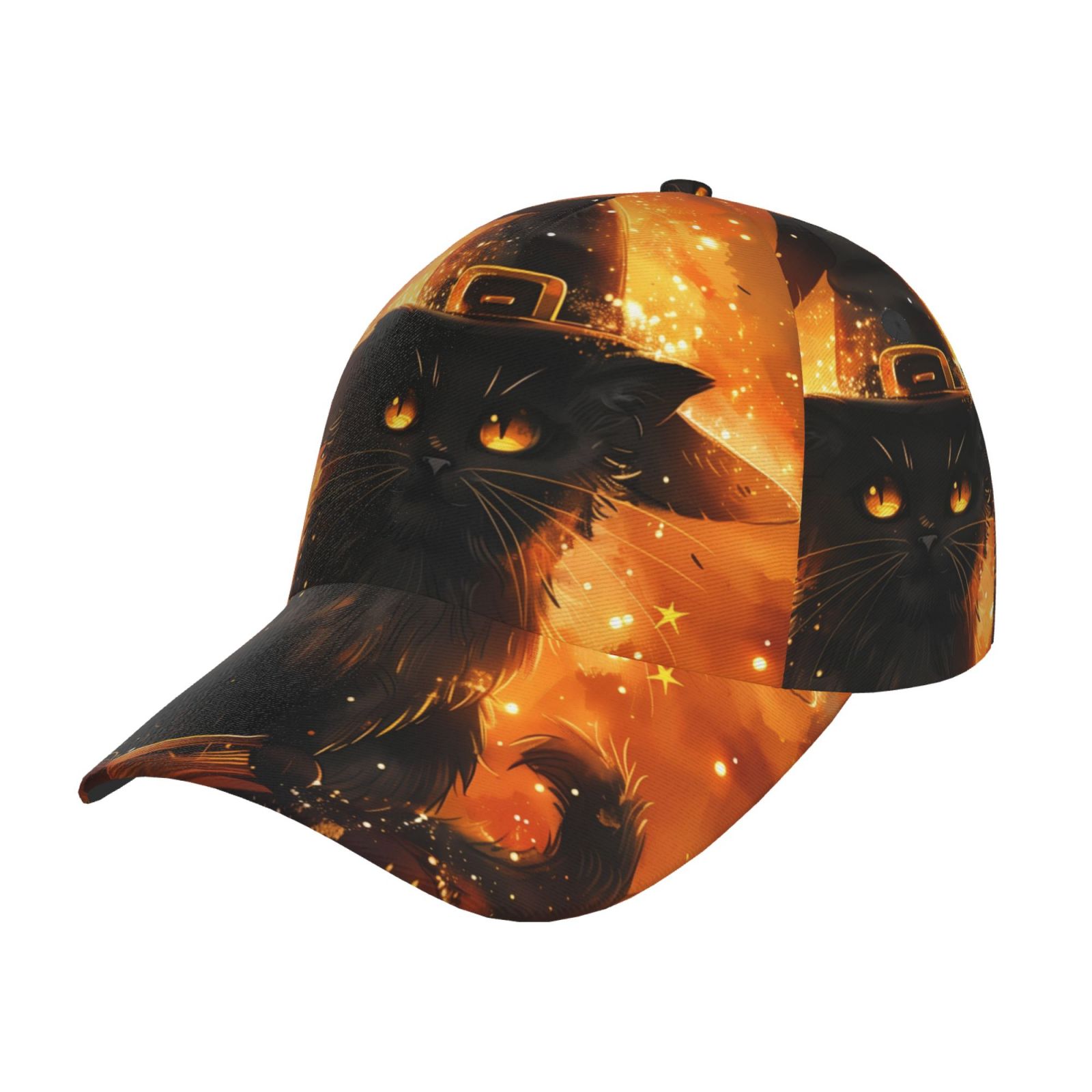 Baseball Cap - Halloween Witch Hat Black Cat A Hats for Men Women Low ...