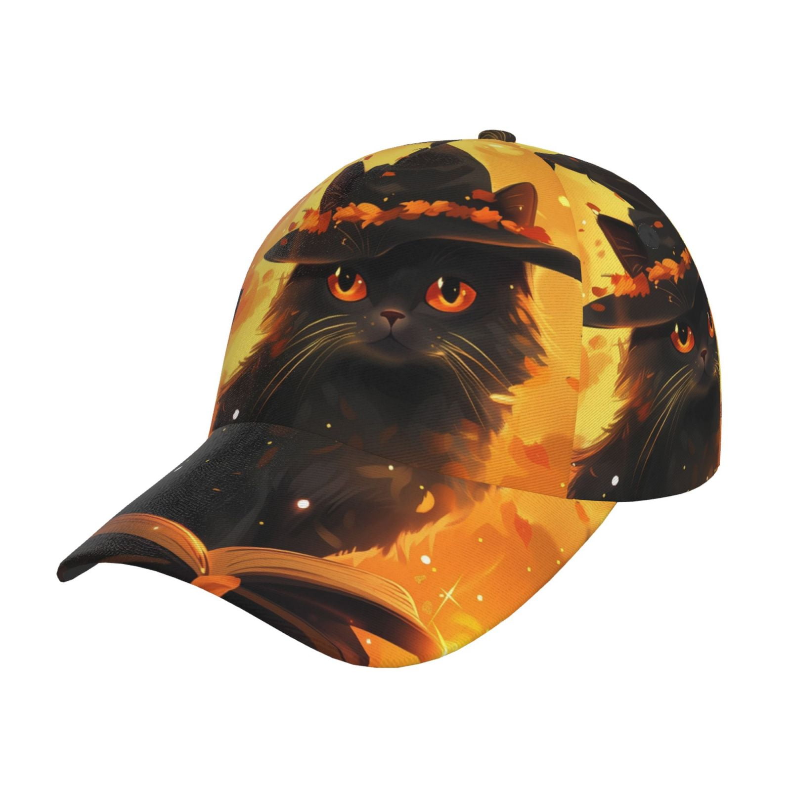 Baseball Cap - Halloween Witch Hat Black Cat Bat Hats for Men Women Low ...