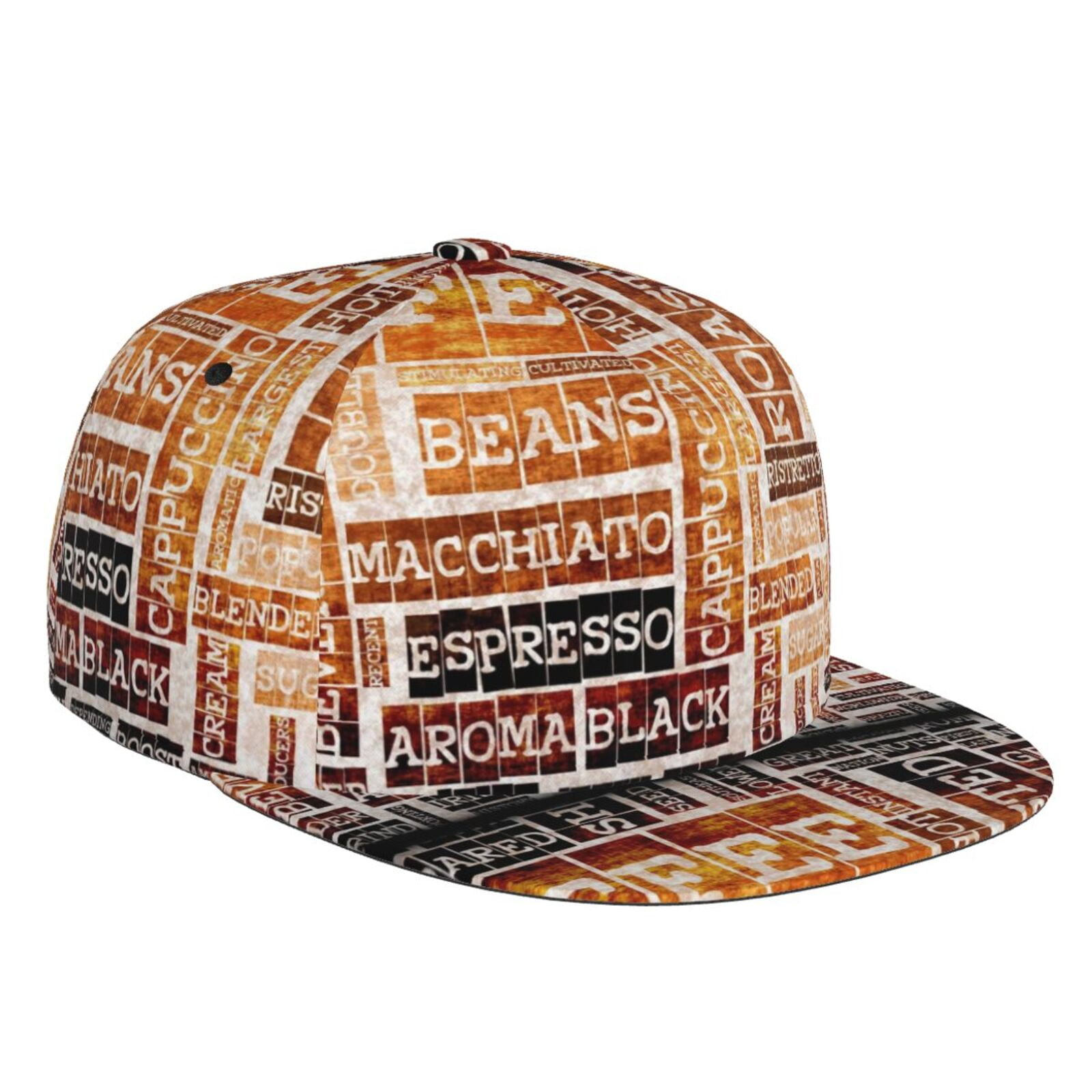 Baseball Cap - Hand Drawn Vintage Coffee Hats for Men/Women Low Profile ...