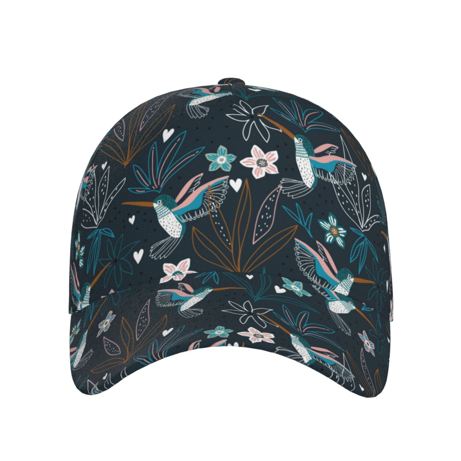 Baseball Cap, Hand Painted Hummingbird Flower Trucker Hats Women Dad ...