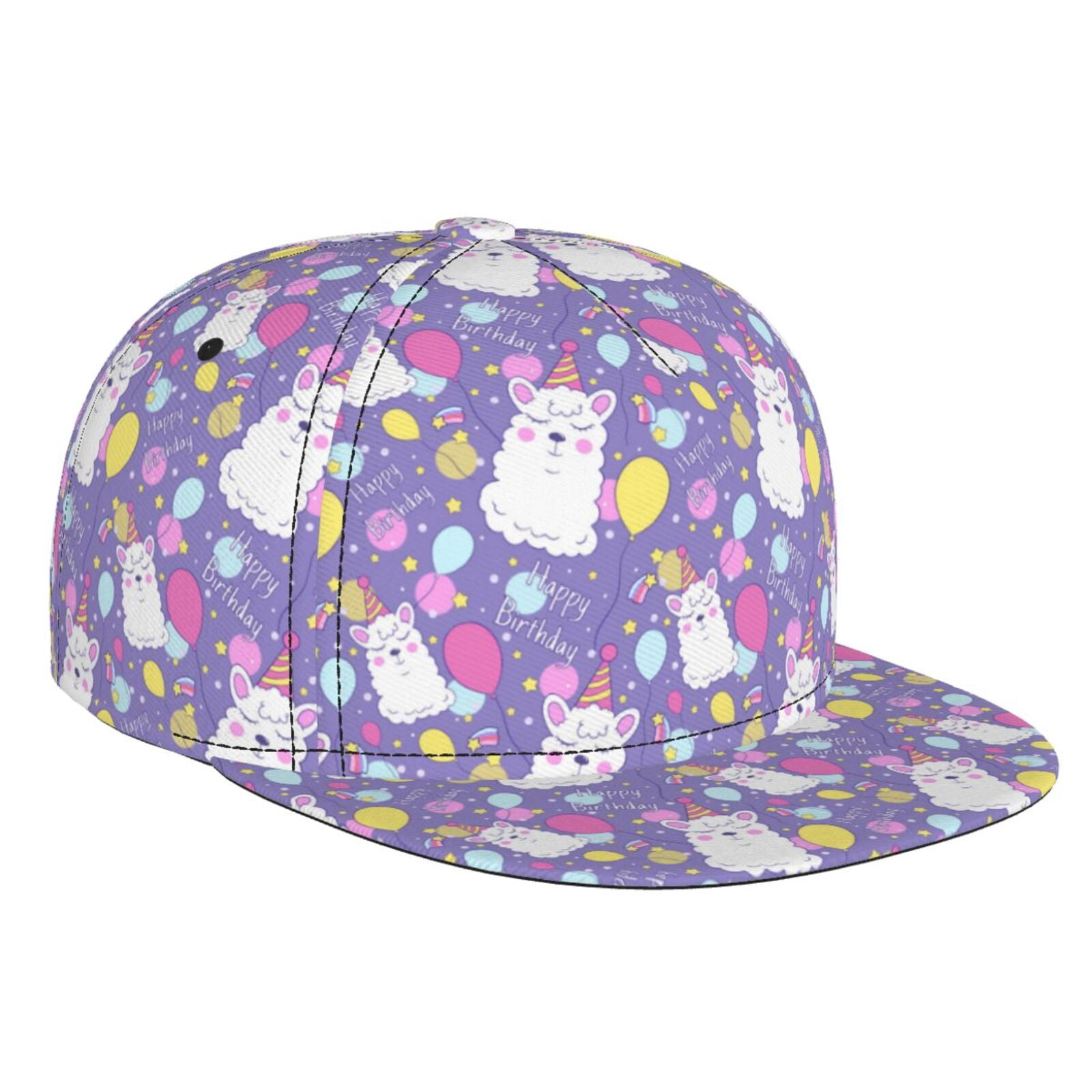 Baseball Cap - Happy Birthday Alpaca Balloon Hats for Men/Women Low ...