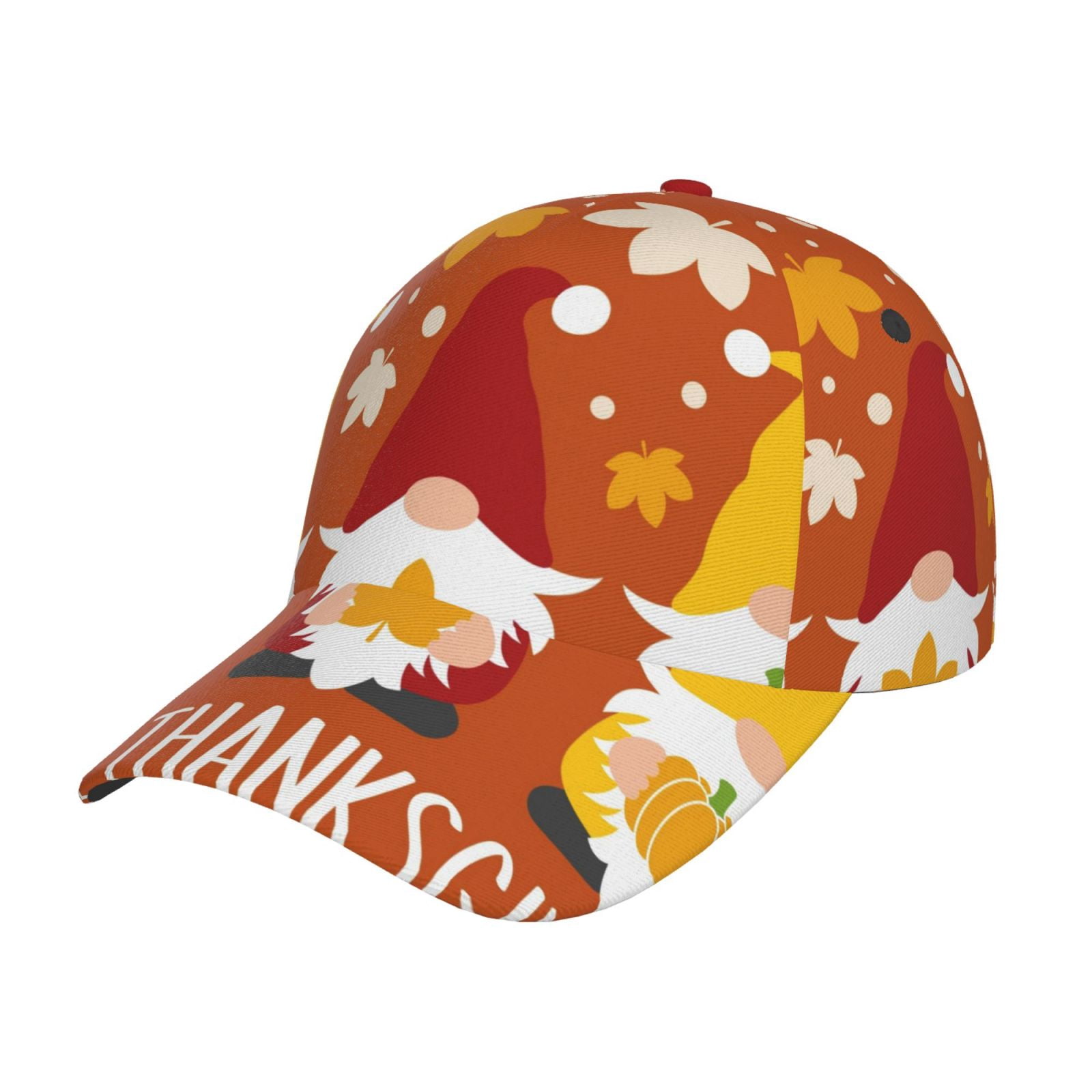 Baseball Cap - Happy Thanksgiving Three Gnomes Adjustable Size Hats for ...