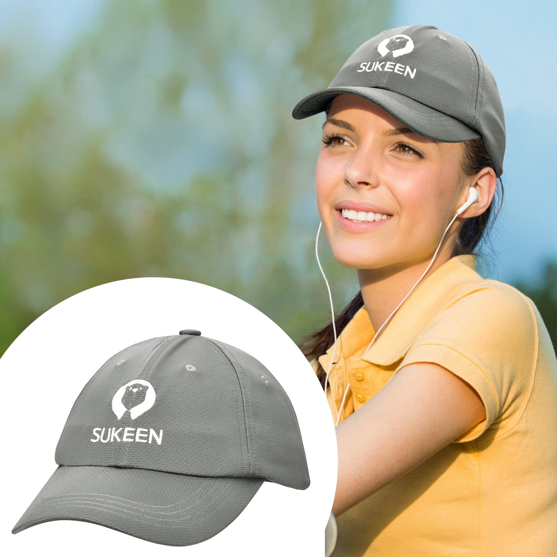 Baseball Cap Hat for Women Men, Adjustable Size for Running Workouts ...