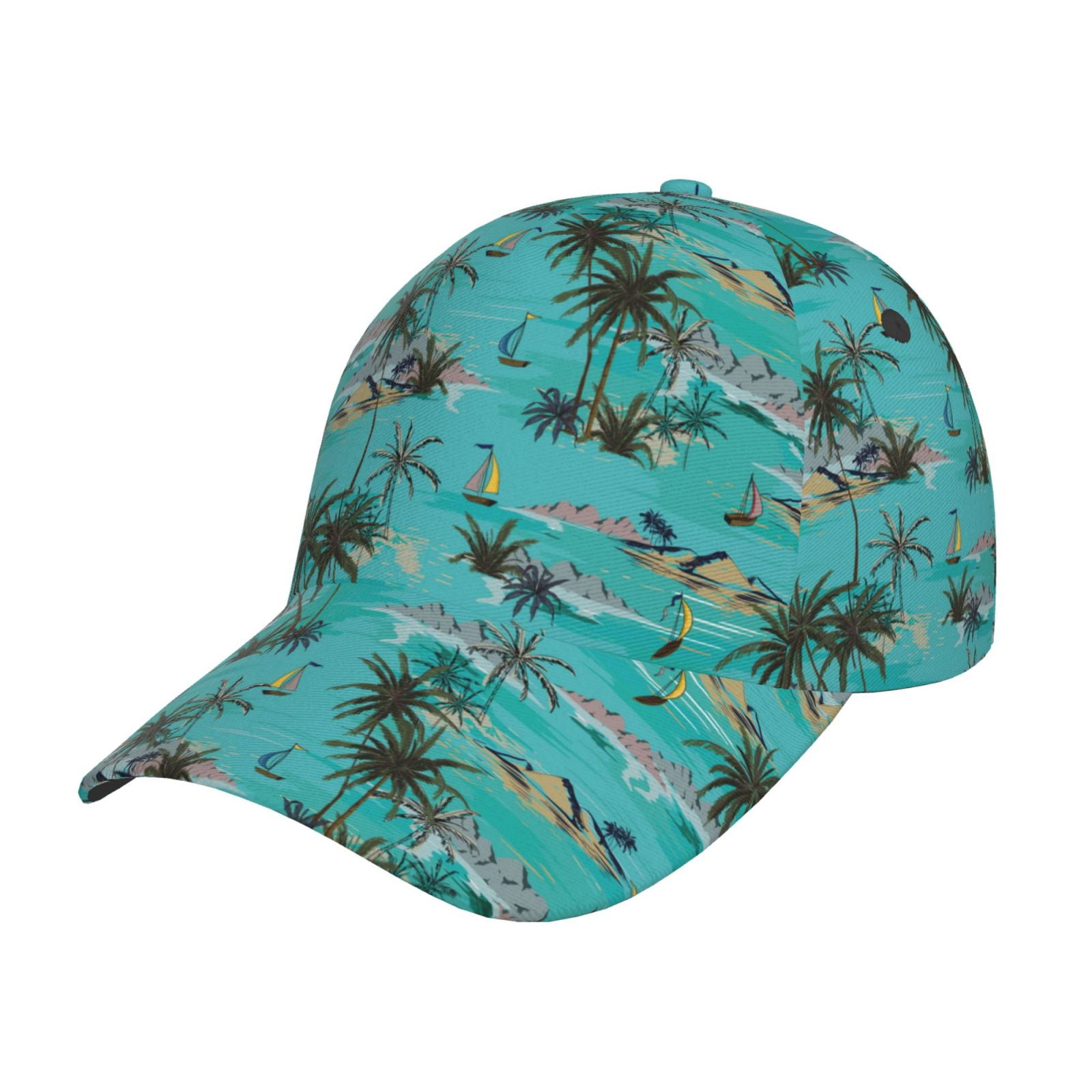Baseball Cap, Hawaiian Style Blue Hats For Men Women Low Profile ...