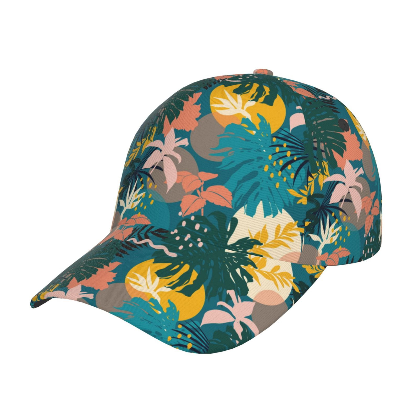 Baseball Cap, Hawaiian Style Blue Yellow Sun Hats For Men Women ...