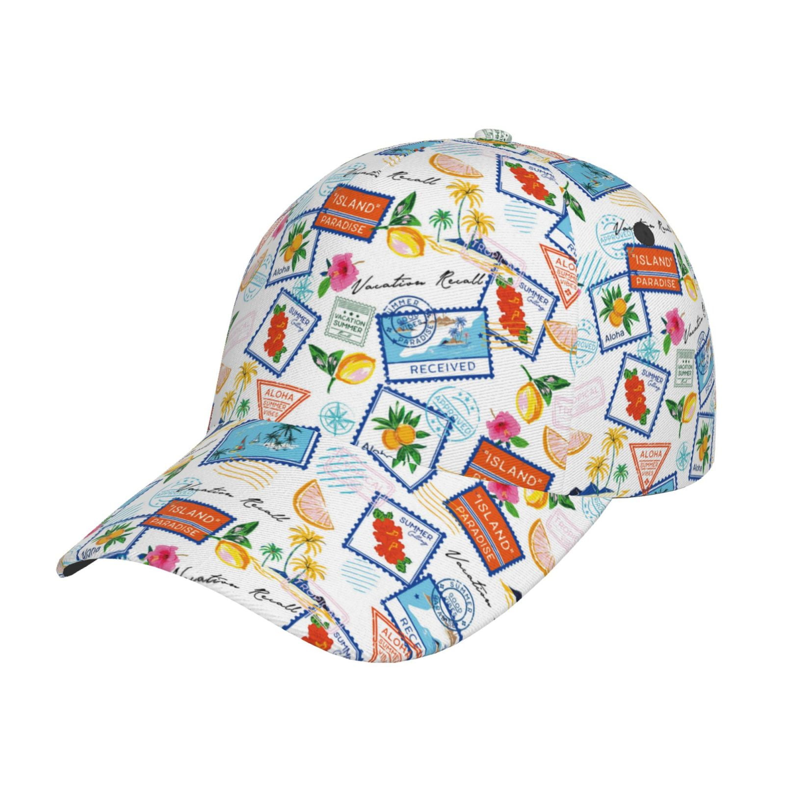 Baseball Cap - Hawaiian Style Lemon Adjustable Size Hats For Men And ...