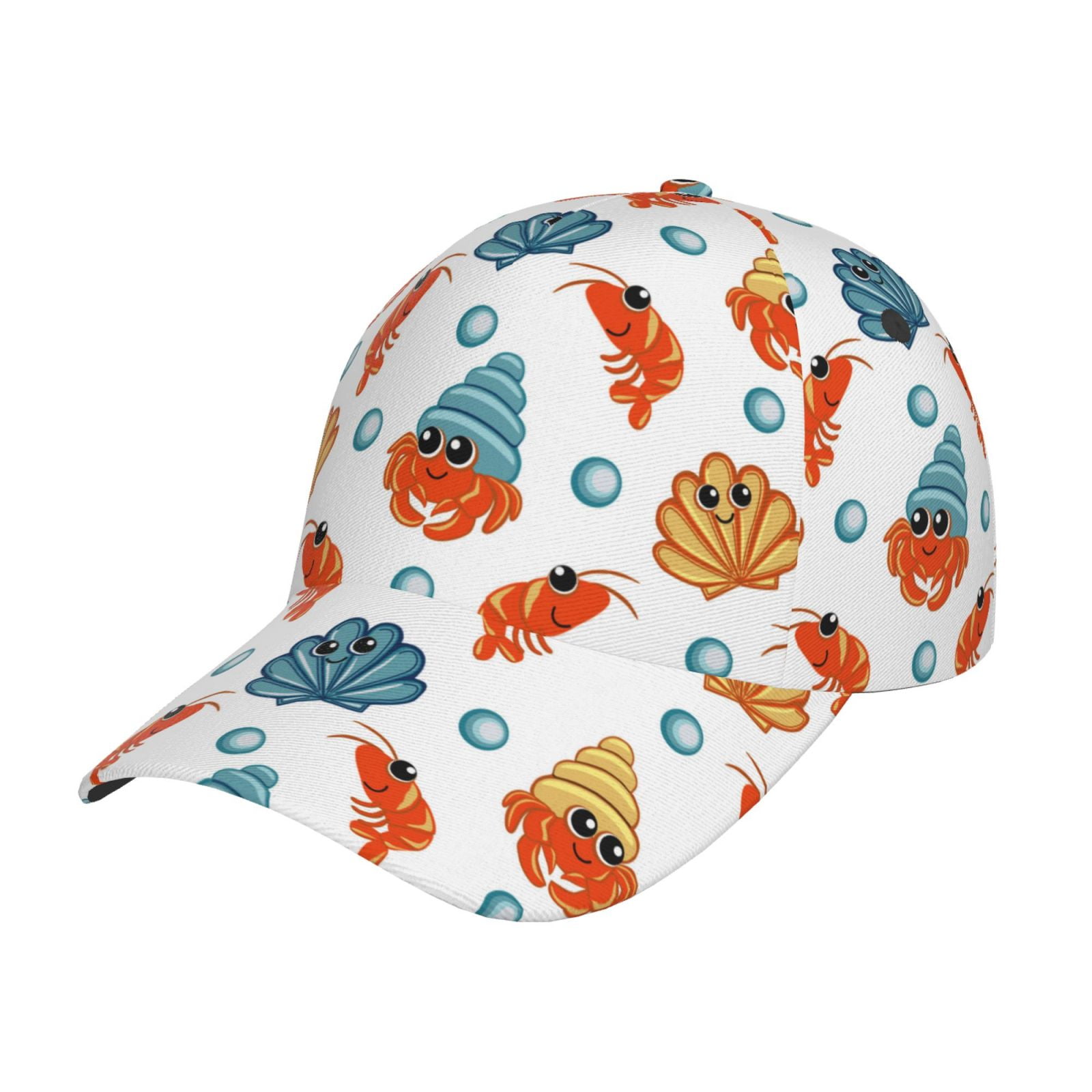 Baseball Cap, Hermit Crab Shrimp Scallop Hats For Men Women Low Profile ...