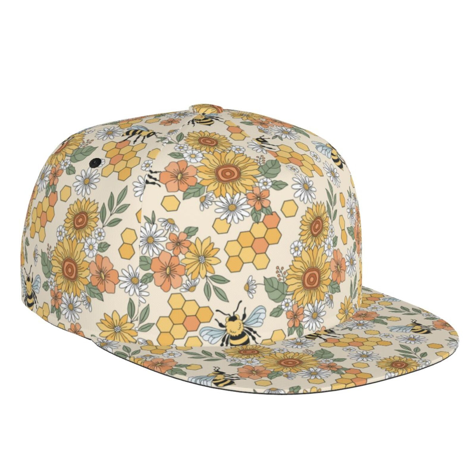 Baseball Cap - Hippie Bee Honeycomb Hats for Men/Women Low Profile ...