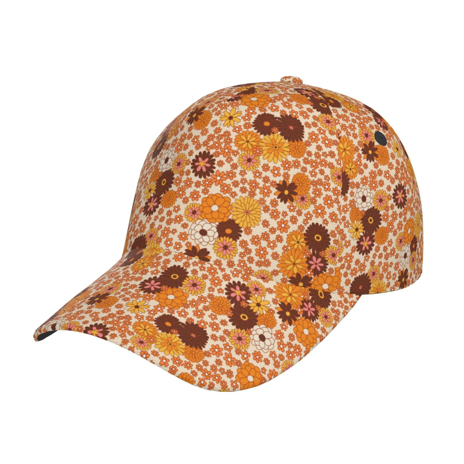 Baseball Cap, Hippie Ditsy Floral Sun Hats For Men Women, Adjustable ...