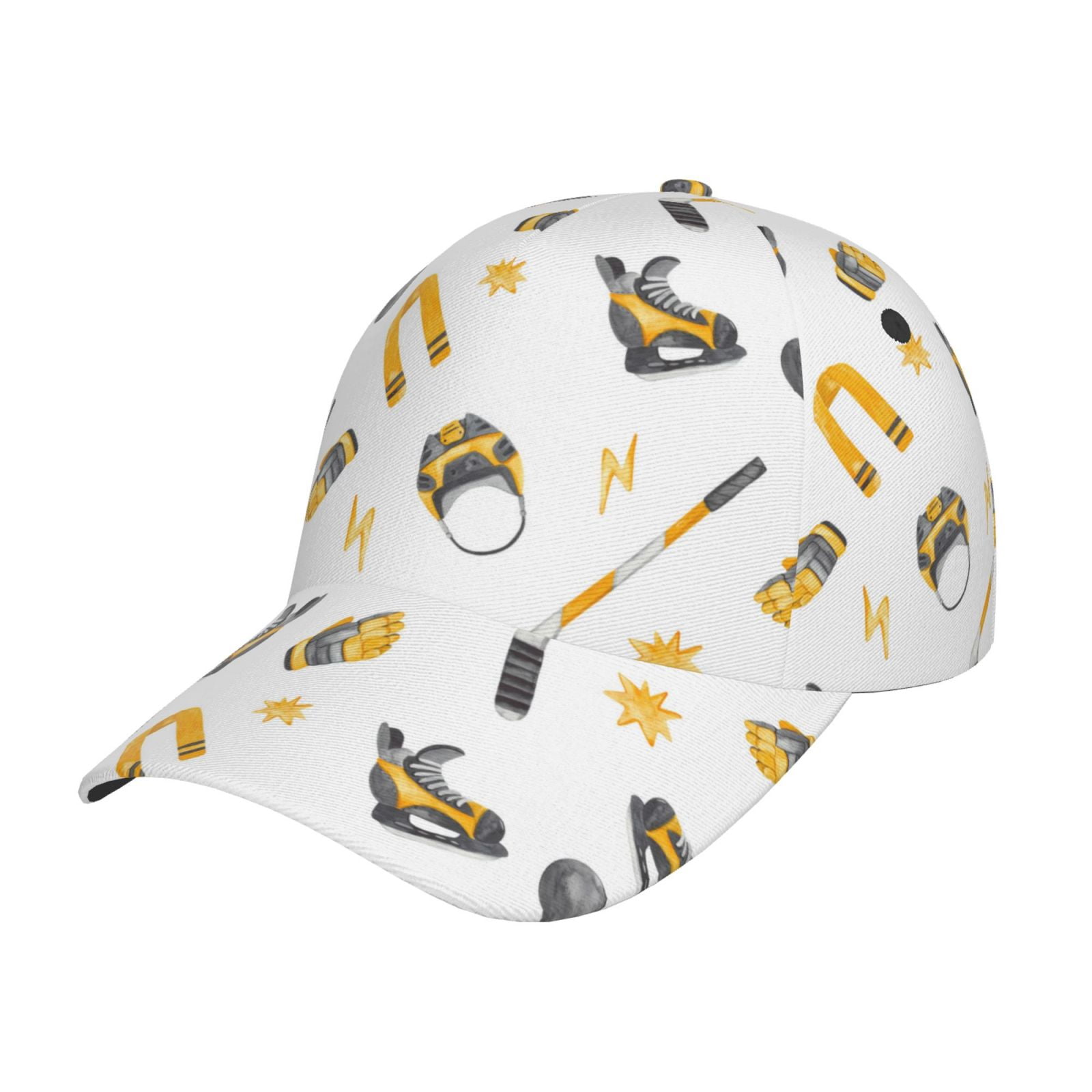 Baseball Cap - Hockey Skates Stick Puck Helmet Adjustable Size Hats For ...