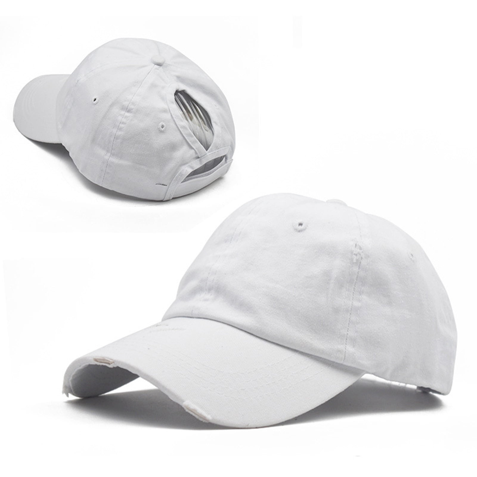 Baseball Cap With Holes Ponytail Cap With Curved Brim Cap Spring Summer ...