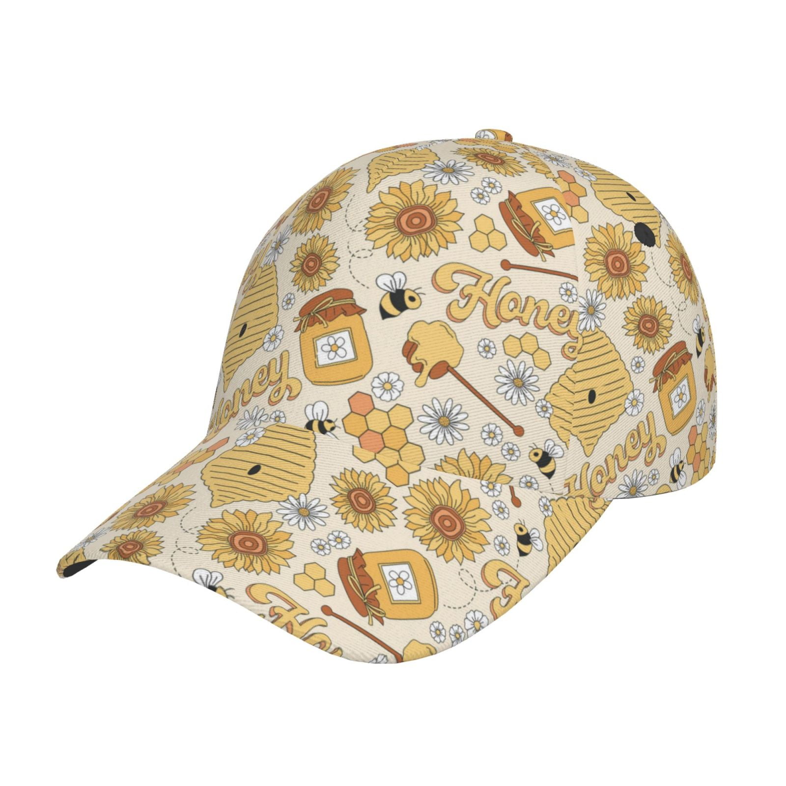 Baseball Cap, Honey Honeycomb Hats For Men Women Low Profile Classic ...