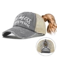 Baseball Cap Hot Criss Cross Ponytail Hat for Women Distressed Messy ...