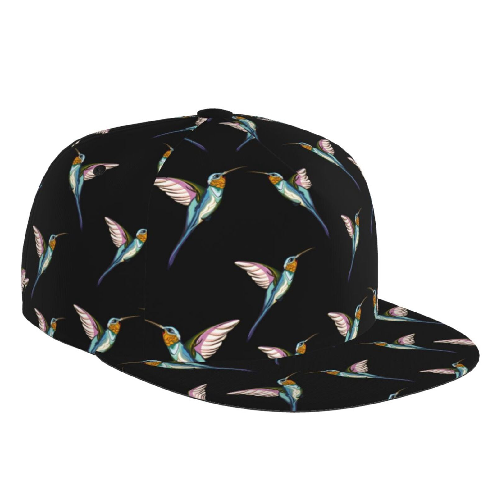 Baseball Cap - Hummingbird Print Black Hats for Men/Women Low Profile ...