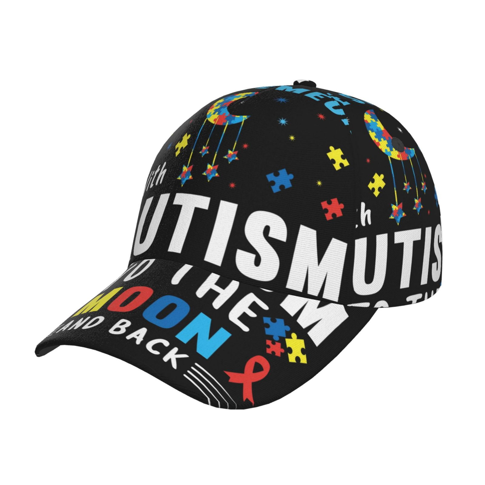 Baseball Cap, I Love With Autism To The Moon And Back Trucker Hats ...