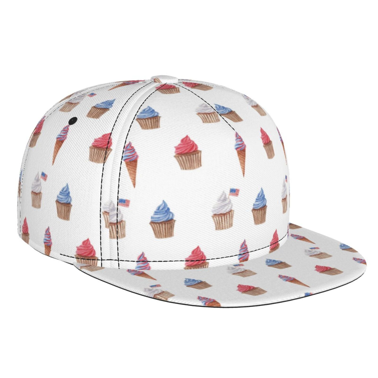 Baseball Cap - Ice Cream Cupcake Printing Hats for Men/Women Low ...